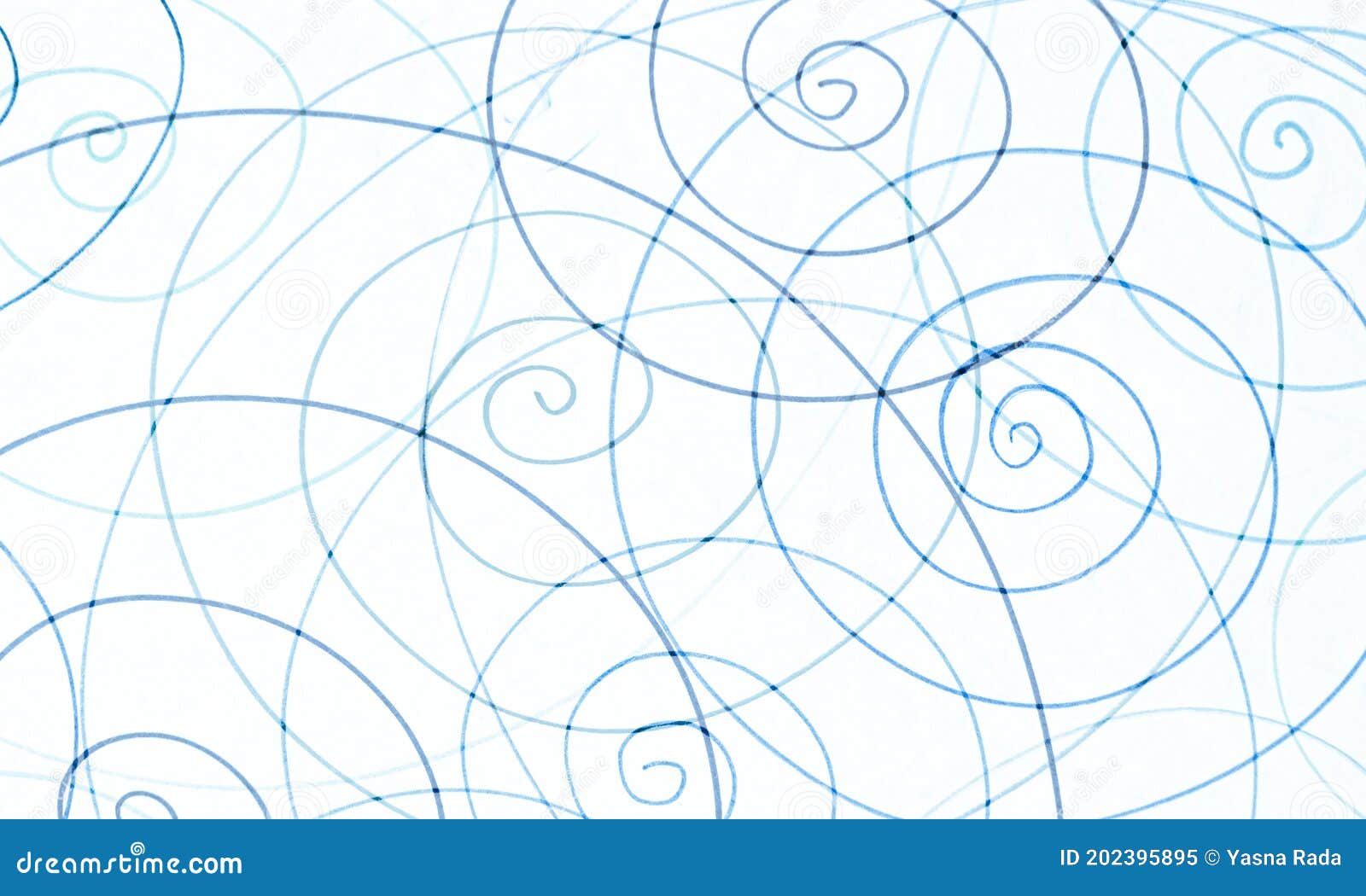 Blue Abstract Scribble Background. Tangled Paint Stock Image - Image of ...