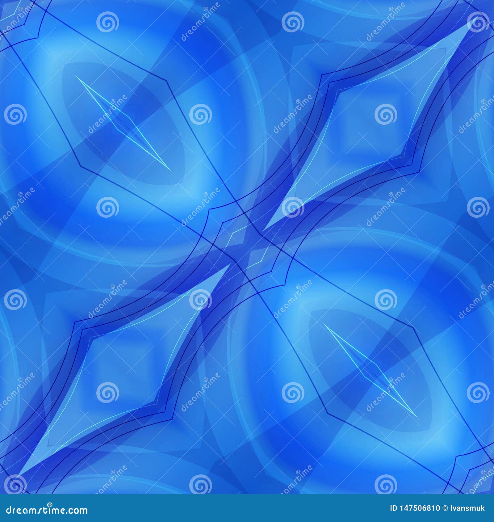 Blue Abstract Seamless Background Stock Illustration - Illustration of ...