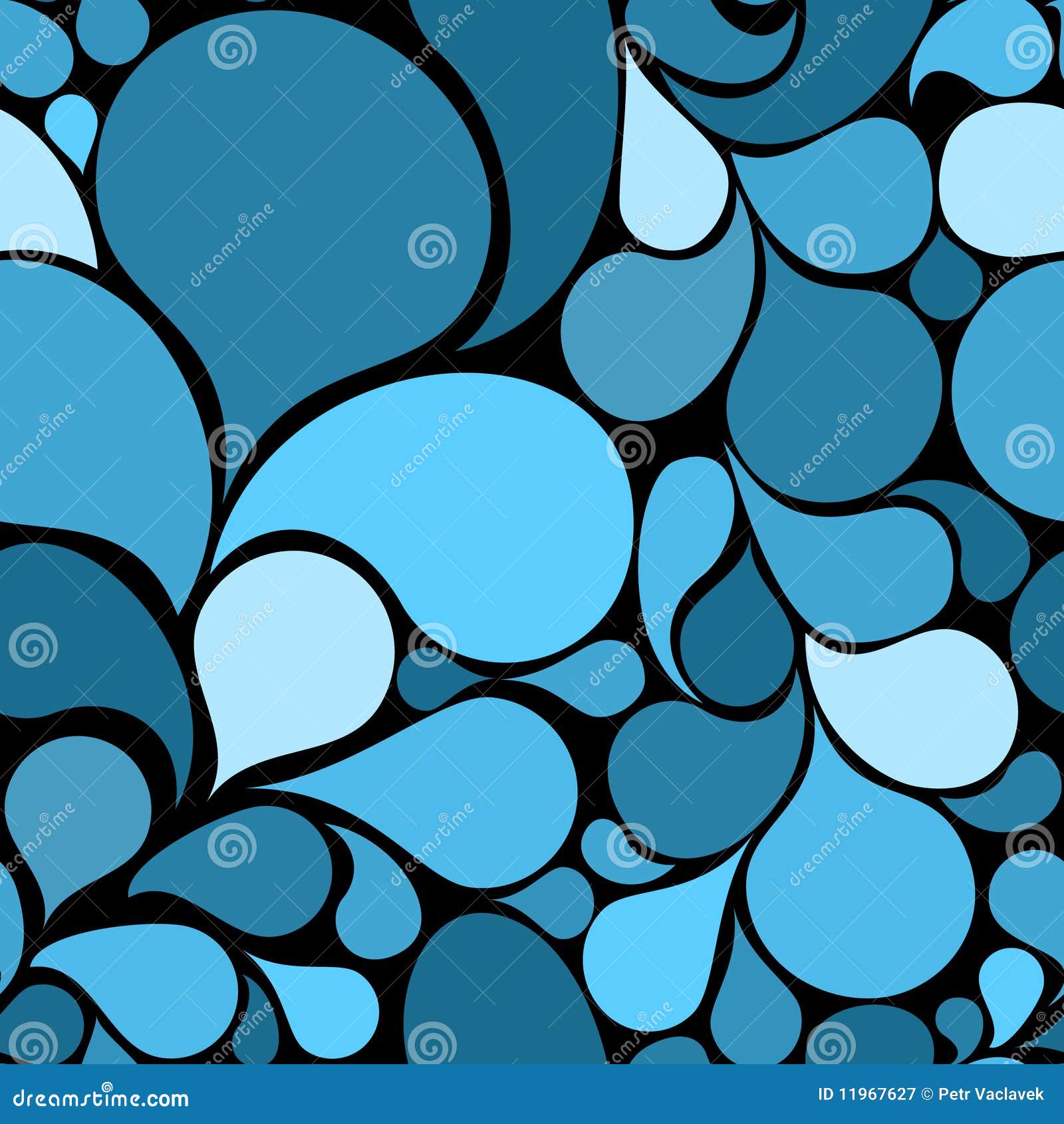 Blue Abstract Seamless Pattern Stock Vector - Illustration of concept ...