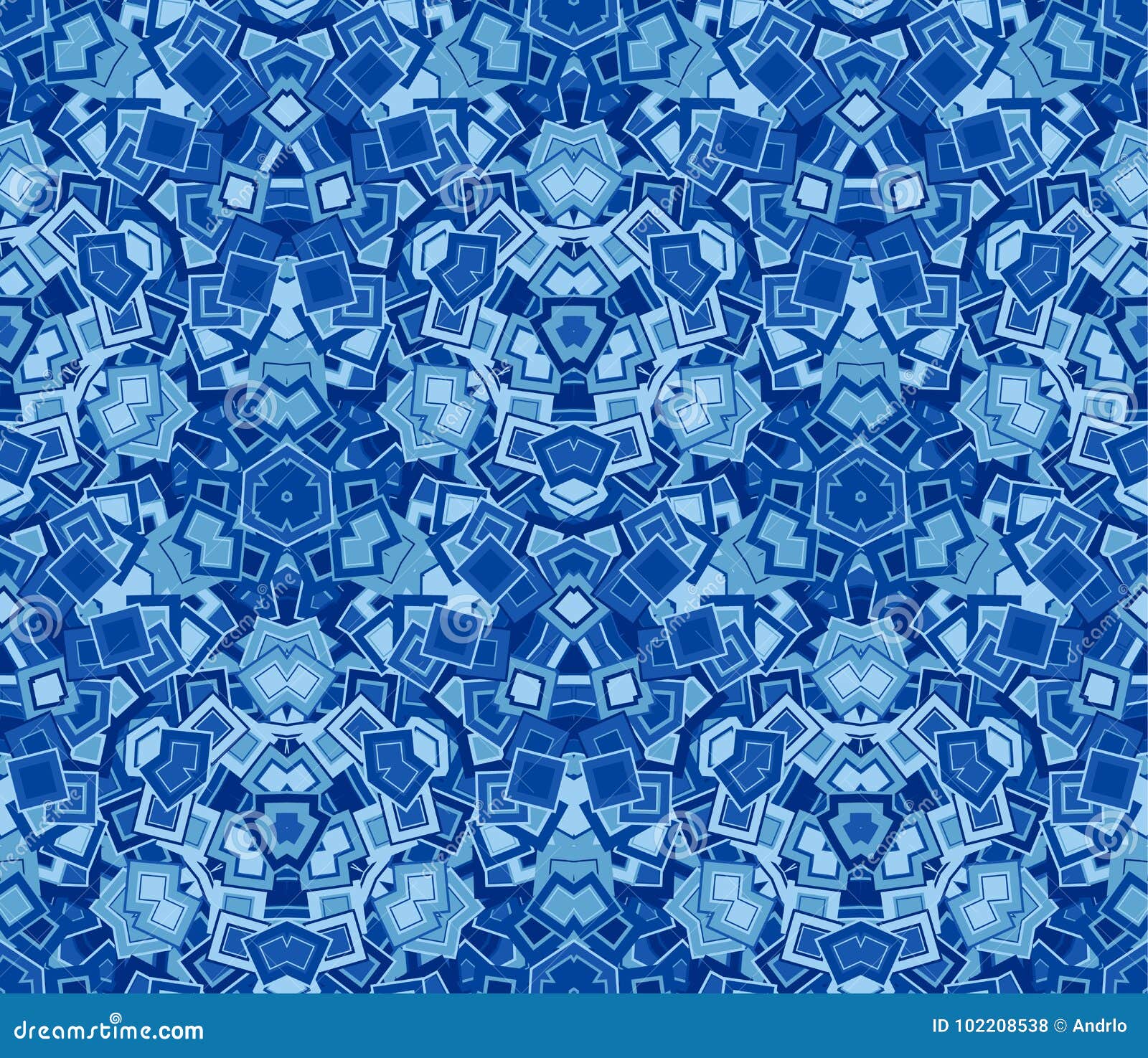 Blue Abstract Seamless Pattern, Background. Composed of Colored Stock ...