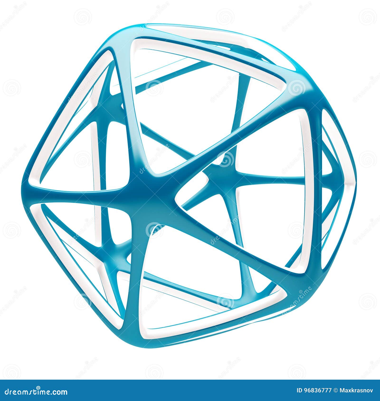 Blue Abstract Shape stock illustration. Illustration of future - 96836777