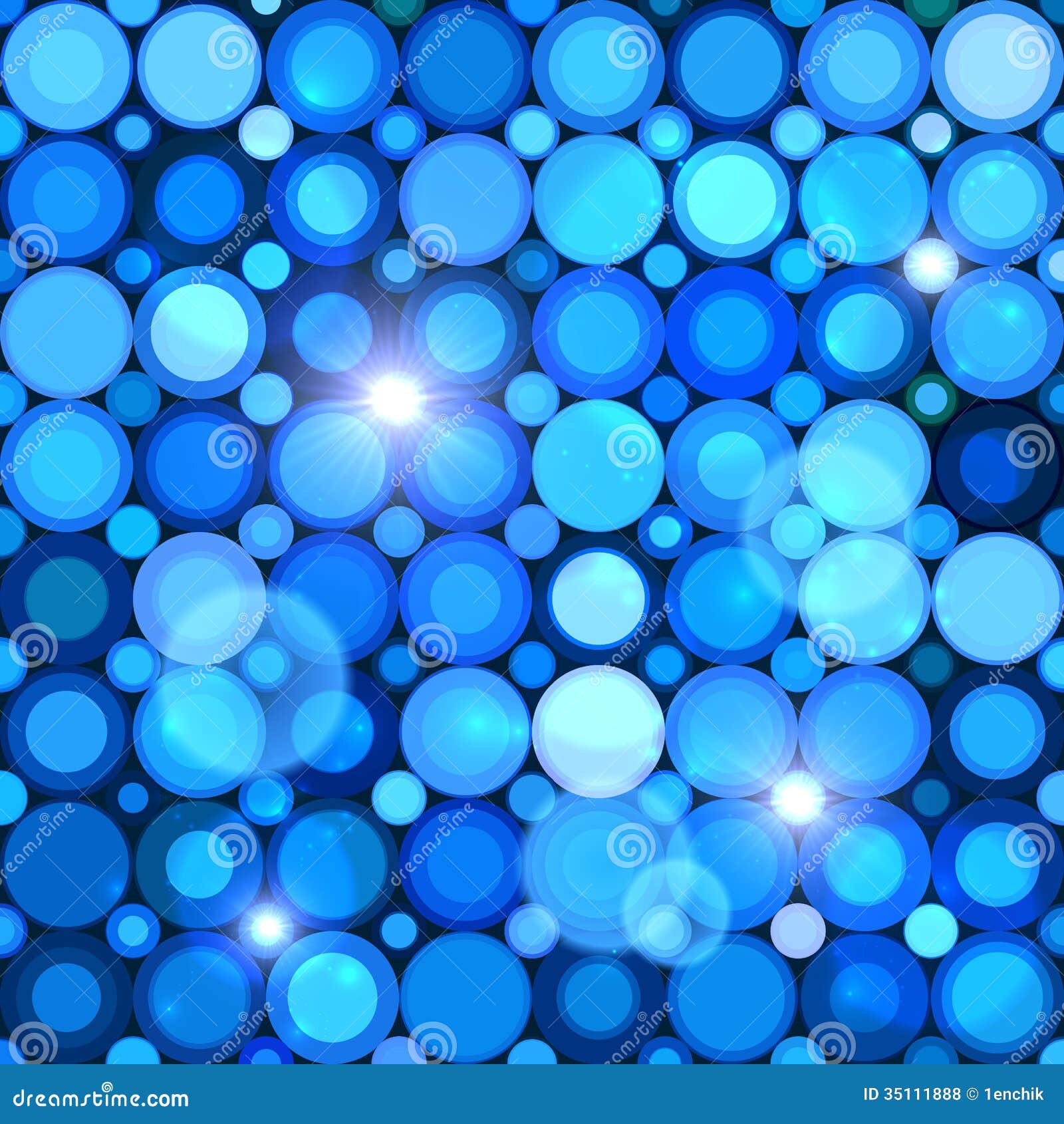 Blue Abstract Shining Dots Seamless Pattern Stock Vector - Illustration ...