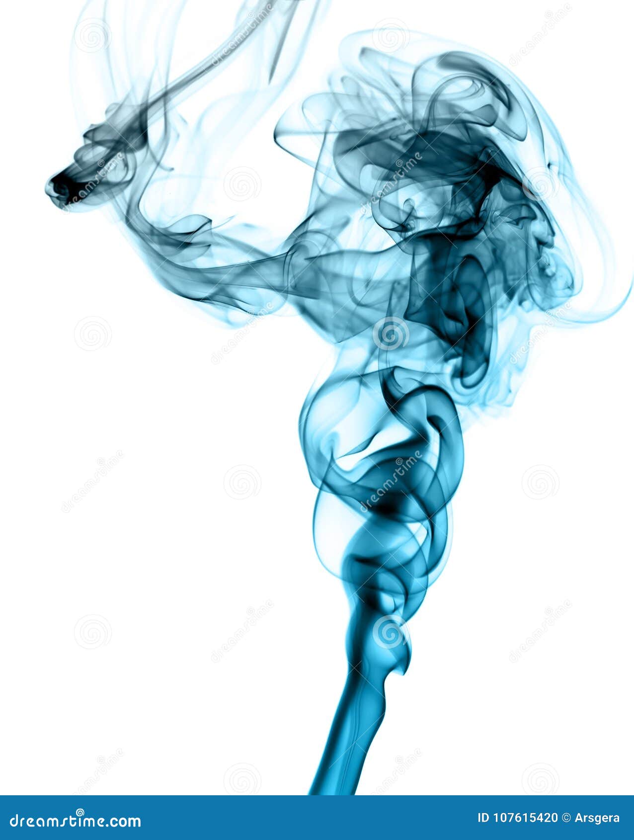 Blue Abstract Smoke Pattern on White Stock Photo - Image of abstract ...