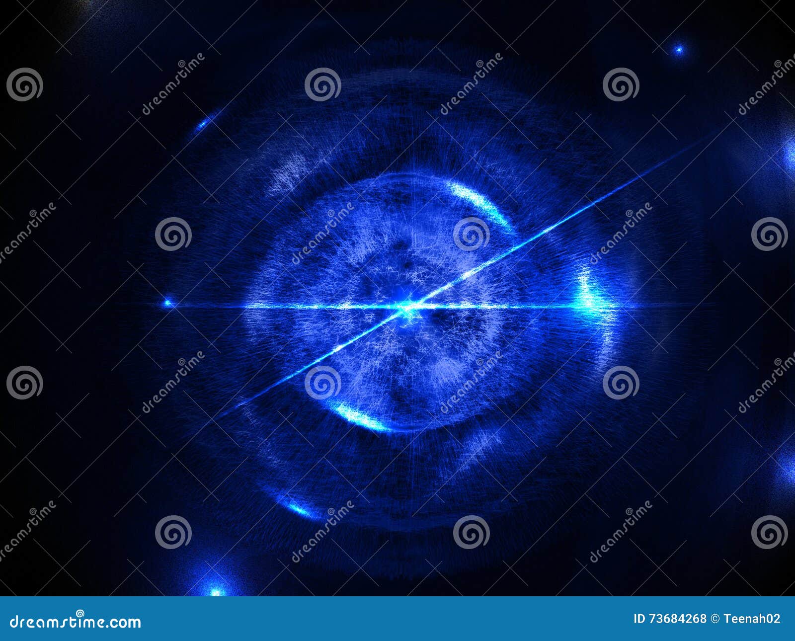 Blue Abstract Space Explosion with Sphere Shapes and Particles Stock ...
