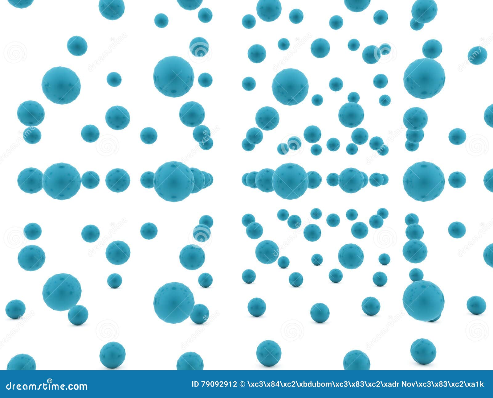 Blue Abstract Spheres Background Stock Illustration - Illustration of ...