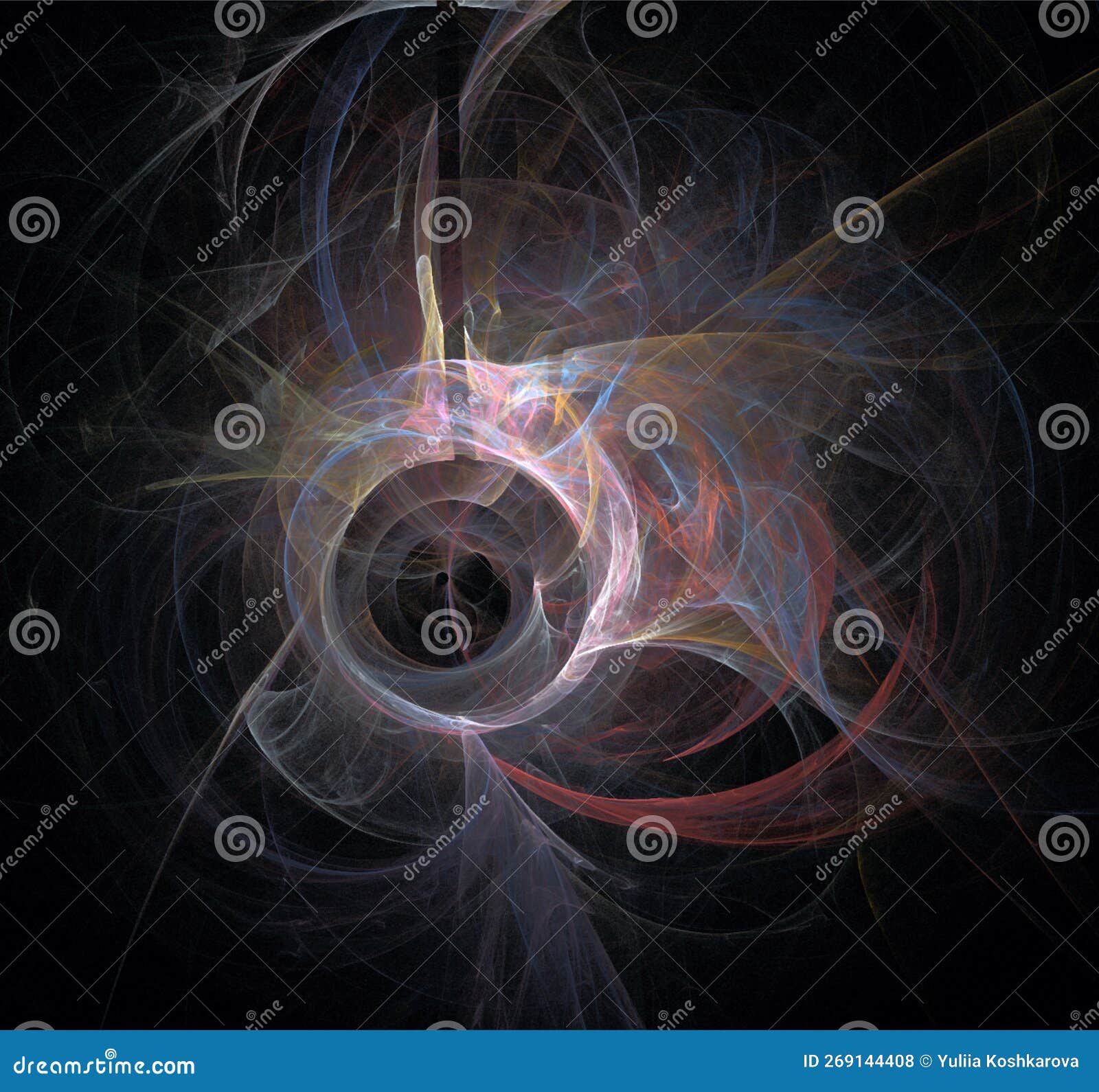 Blue Abstract Spherical Linear Pattern on Black Background, Wallpaper ...