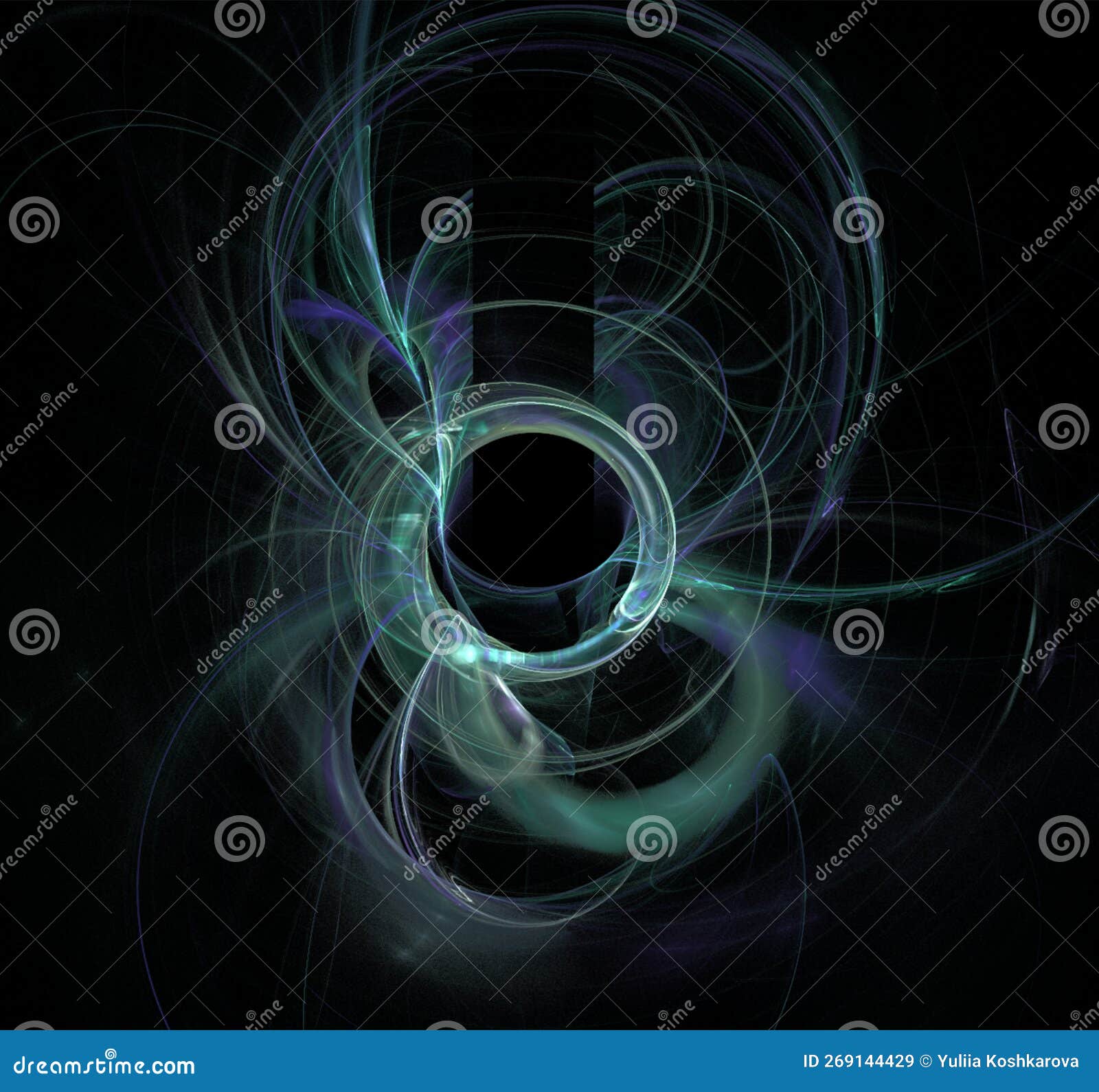Blue Abstract Spherical Linear Pattern on Black Background, Wallpaper ...