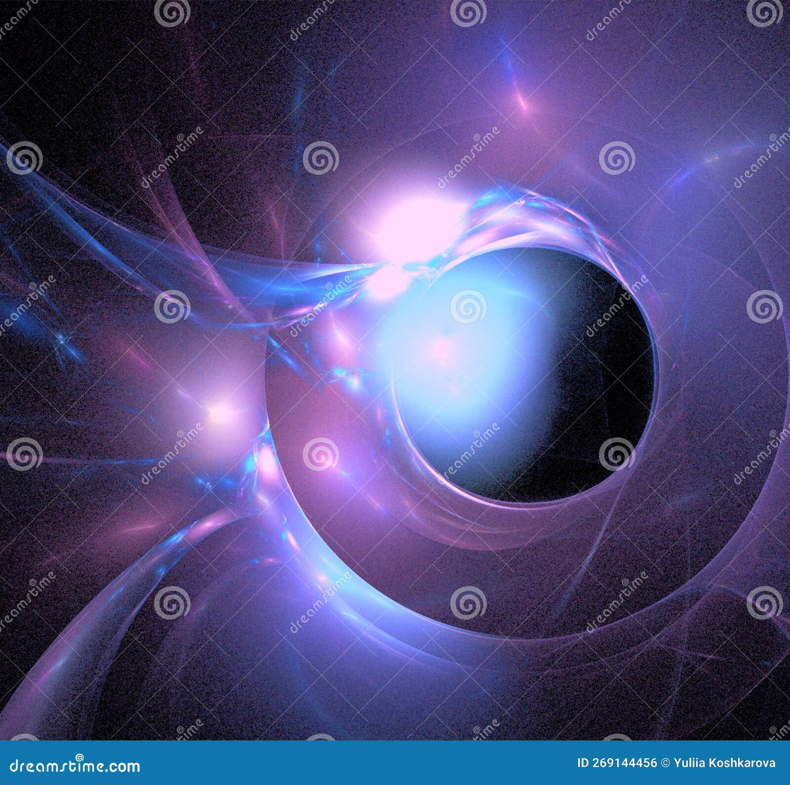 Blue Abstract Spherical Linear Pattern on Black Background, Wallpaper ...