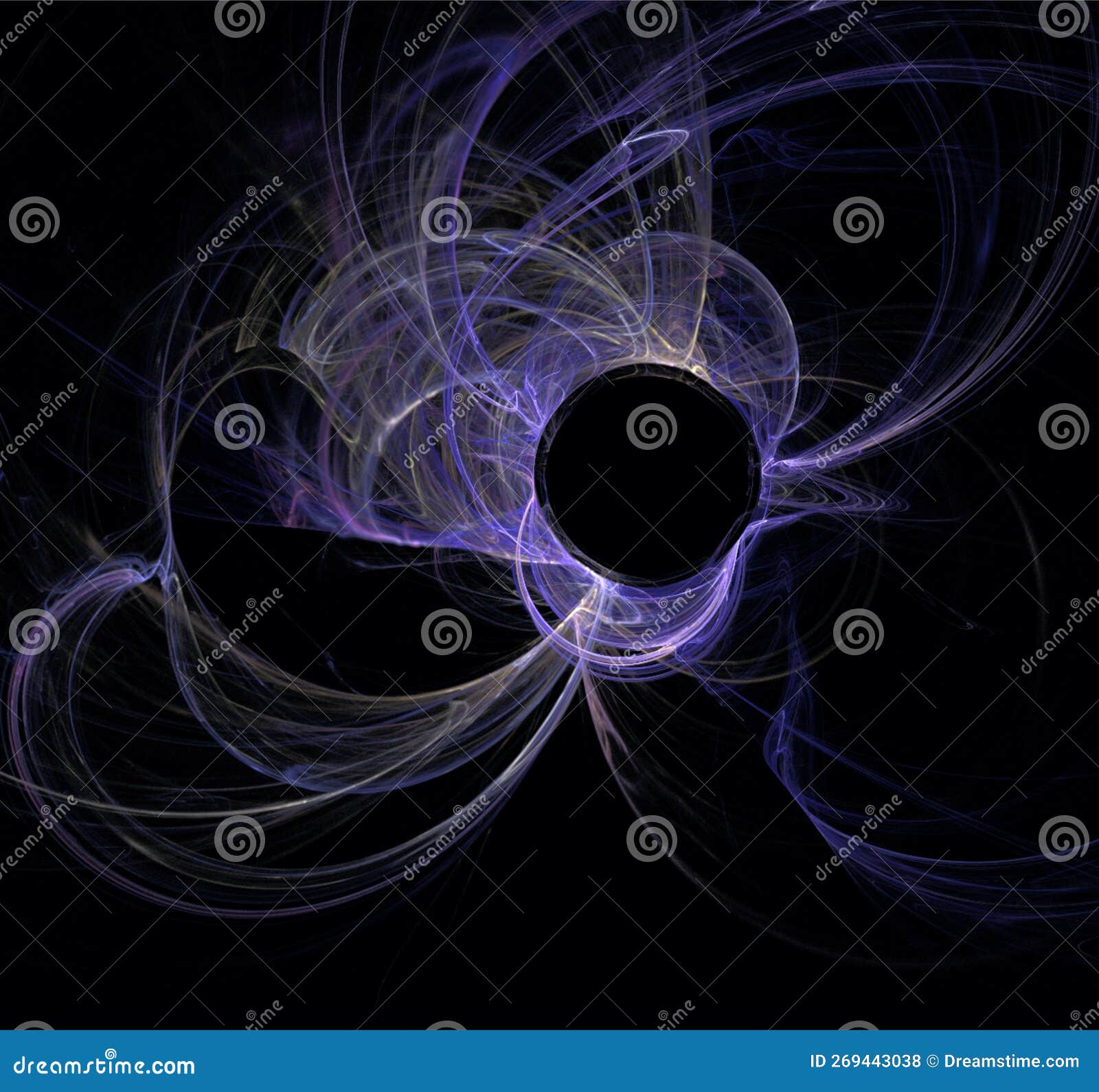 Blue Abstract Spherical Linear Pattern on Black Background, Wallpaper ...