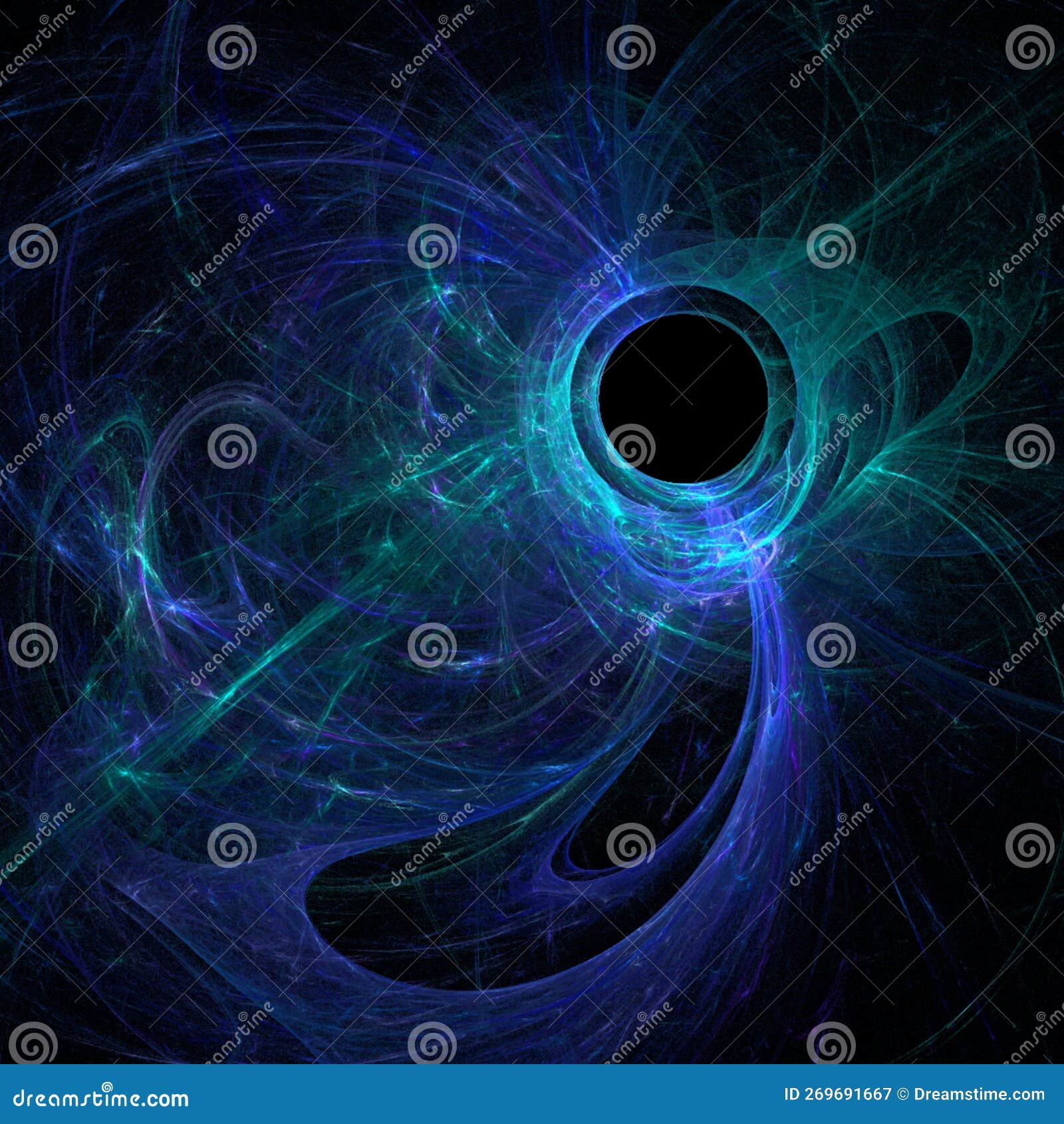 Blue Abstract Spherical Linear Pattern on Black Background, Wallpaper ...