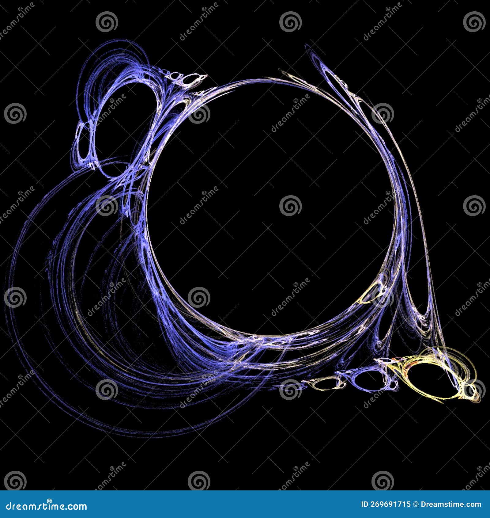 Blue Abstract Spherical Linear Pattern on Black Background, Wallpaper ...