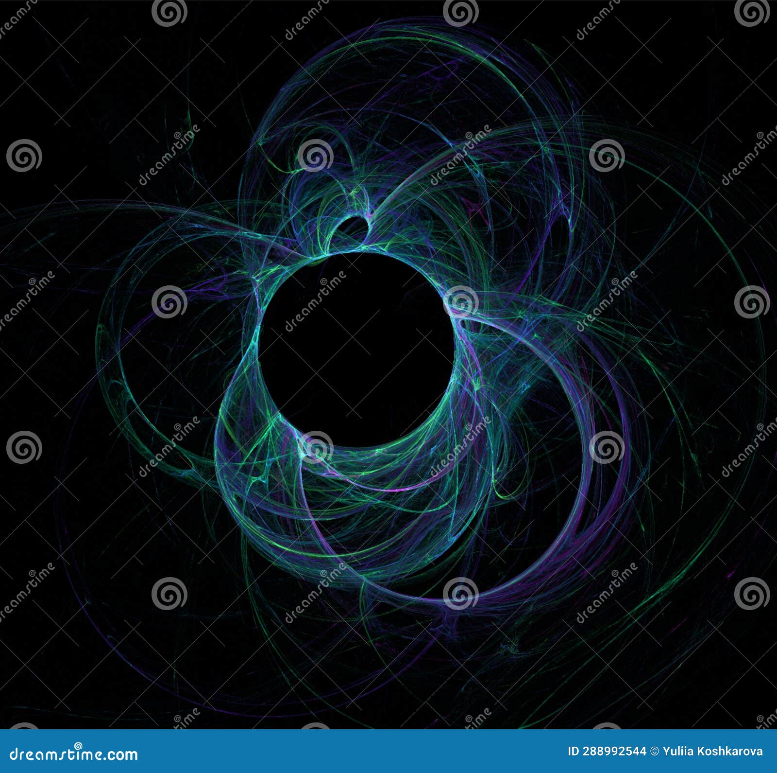 Blue Abstract Spherical Linear Pattern on Black Background, Wallpaper ...