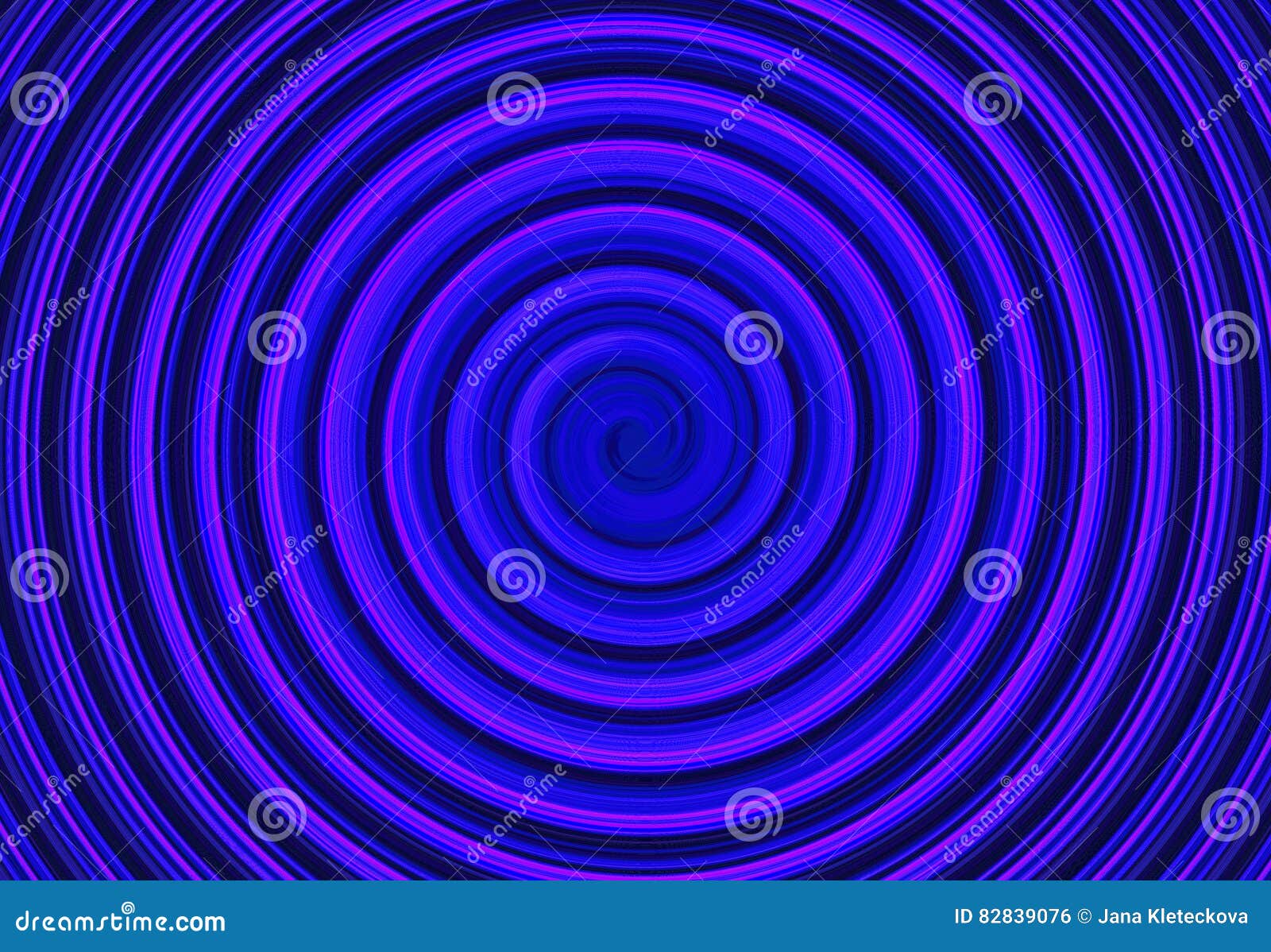 Blue Abstract Spiral Circle Horizontal Curve Pattern Stock Illustration ...