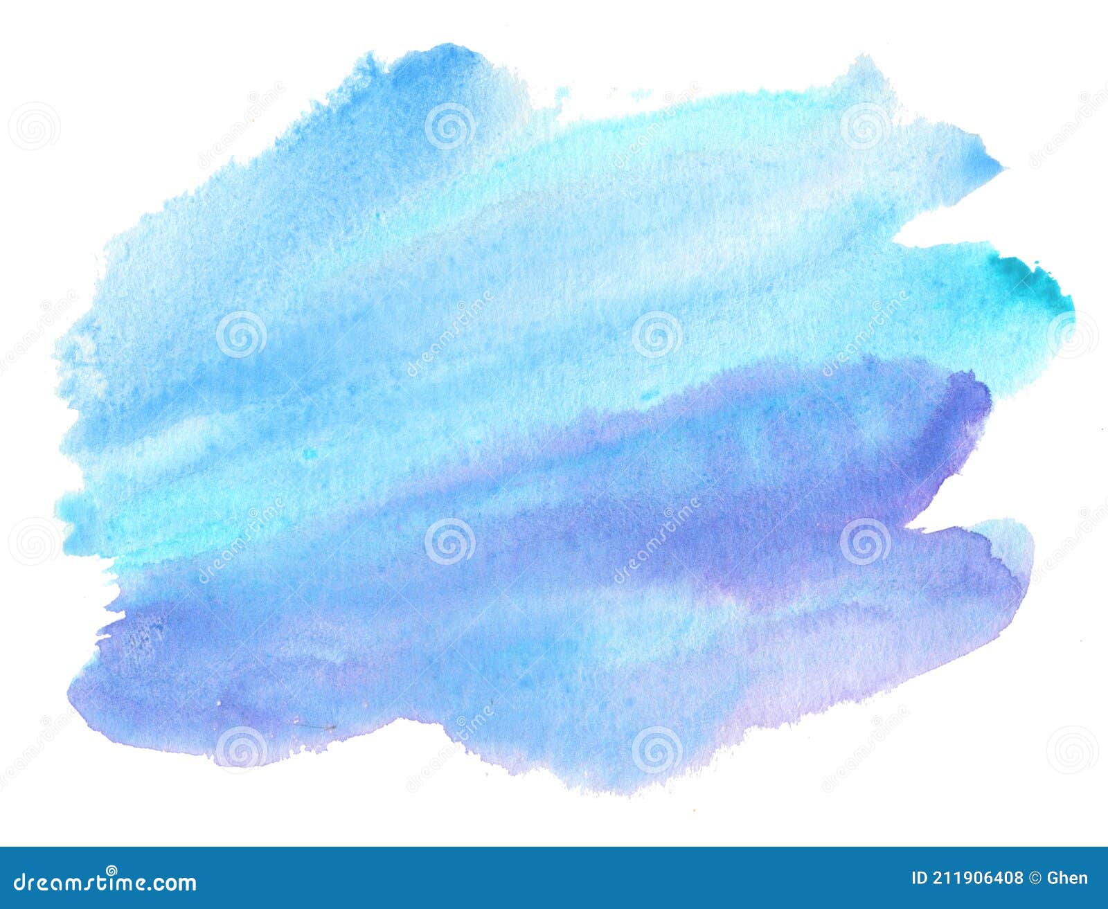 Blue Splash Made of Watercolor Washes Stock Illustration - Illustration ...