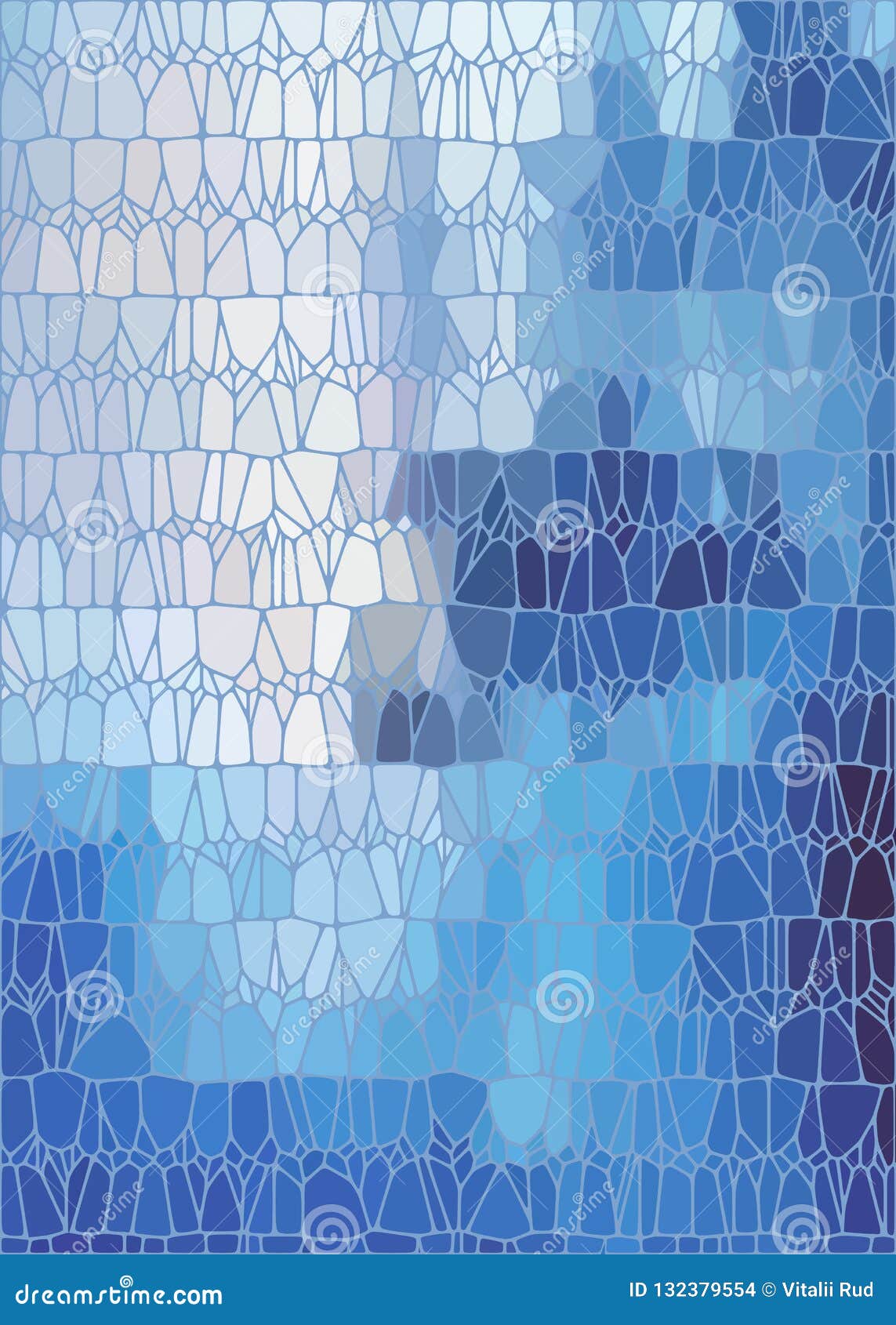 Blue Abstract Stained-glass Background Stock Illustration ...