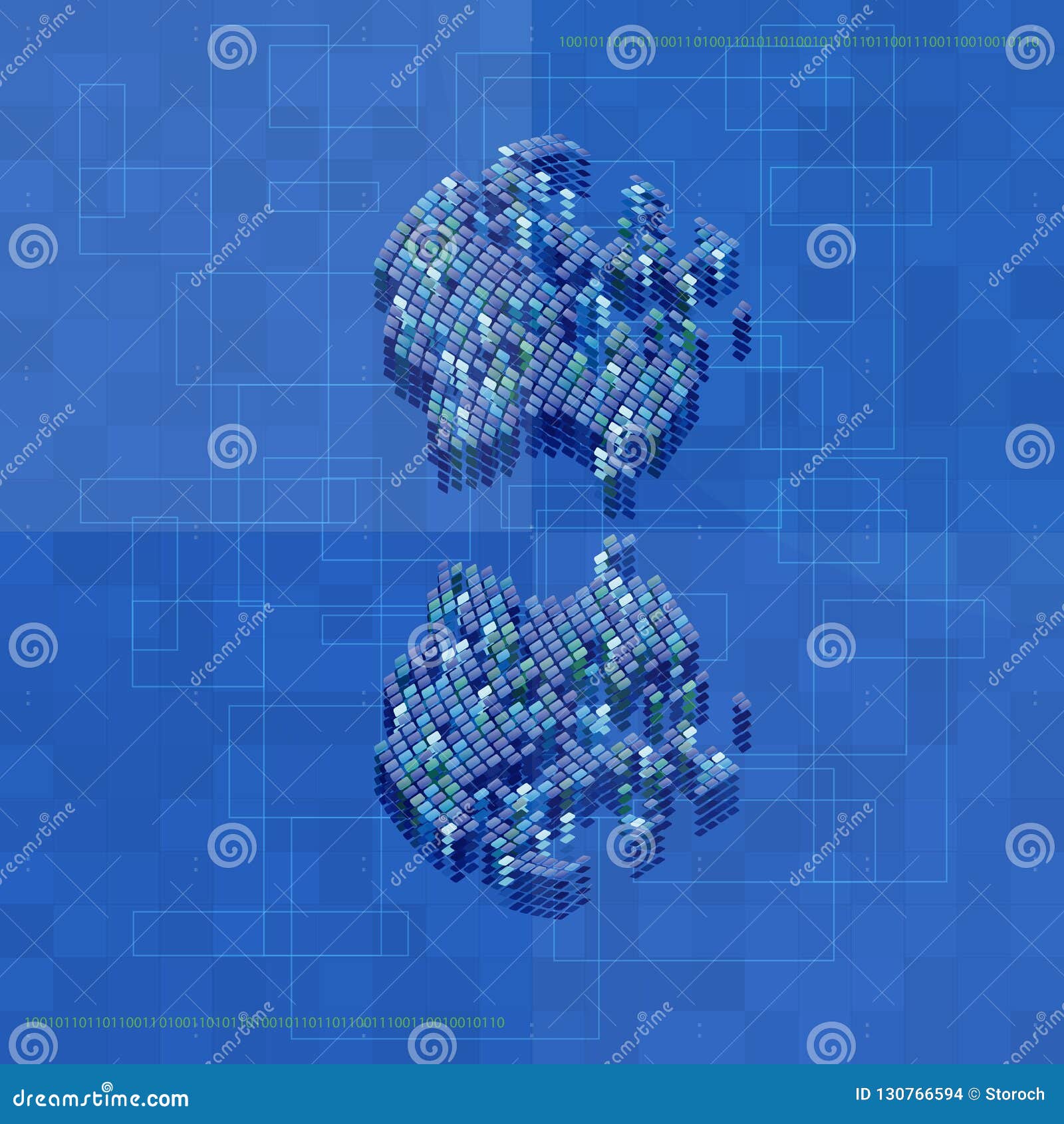 Blue Abstract Tech Background Design with Round Shape. Modern T Stock ...