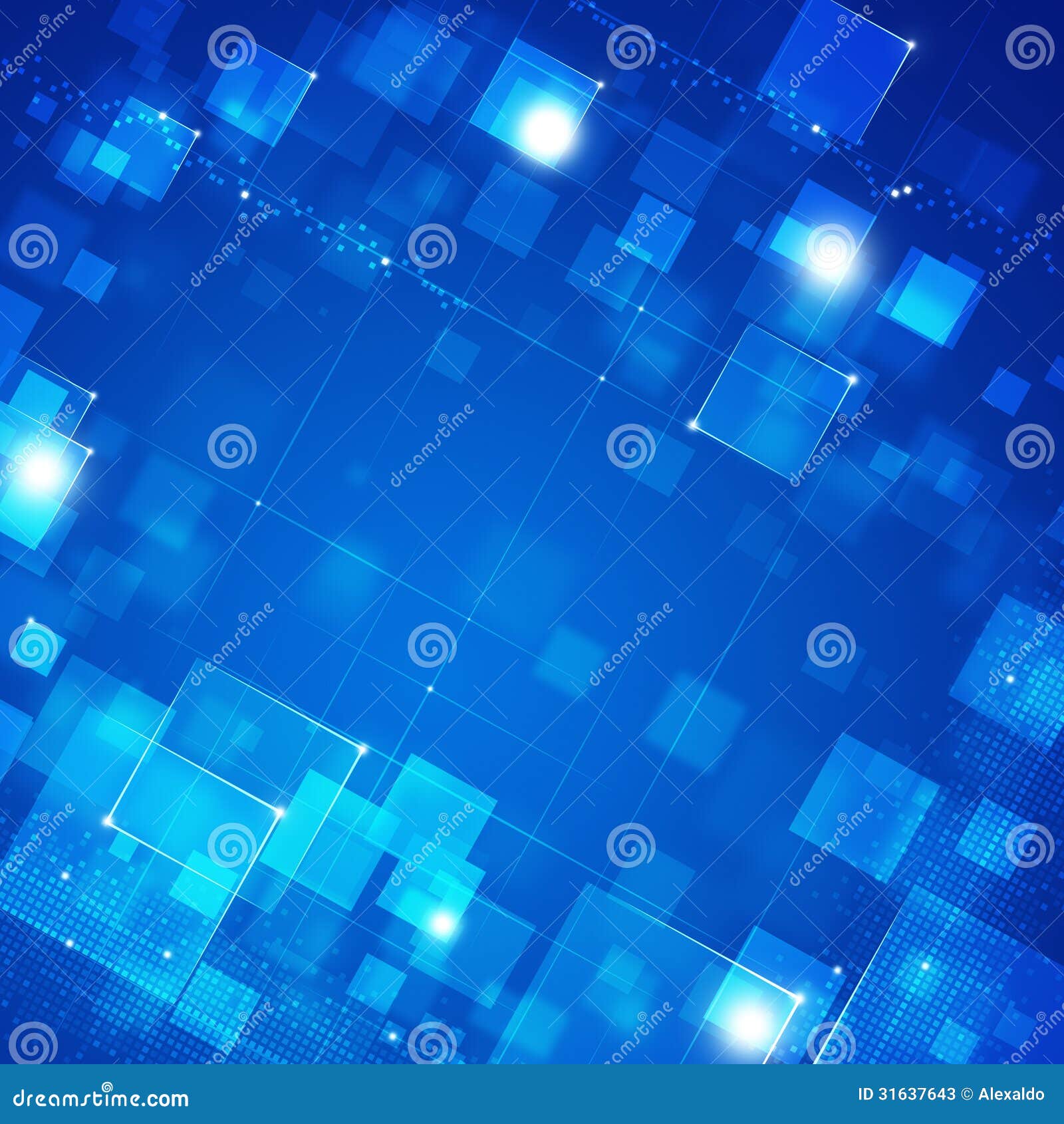 Blue Abstract Tech Background Stock Illustration - Illustration of ...