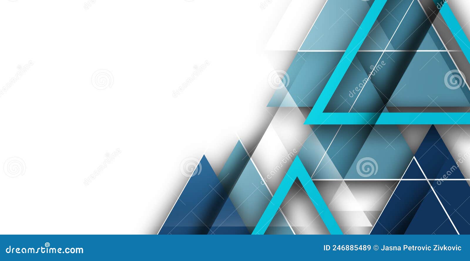 Blue Abstract Tech Triangle Geometric Background Stock Illustration ...