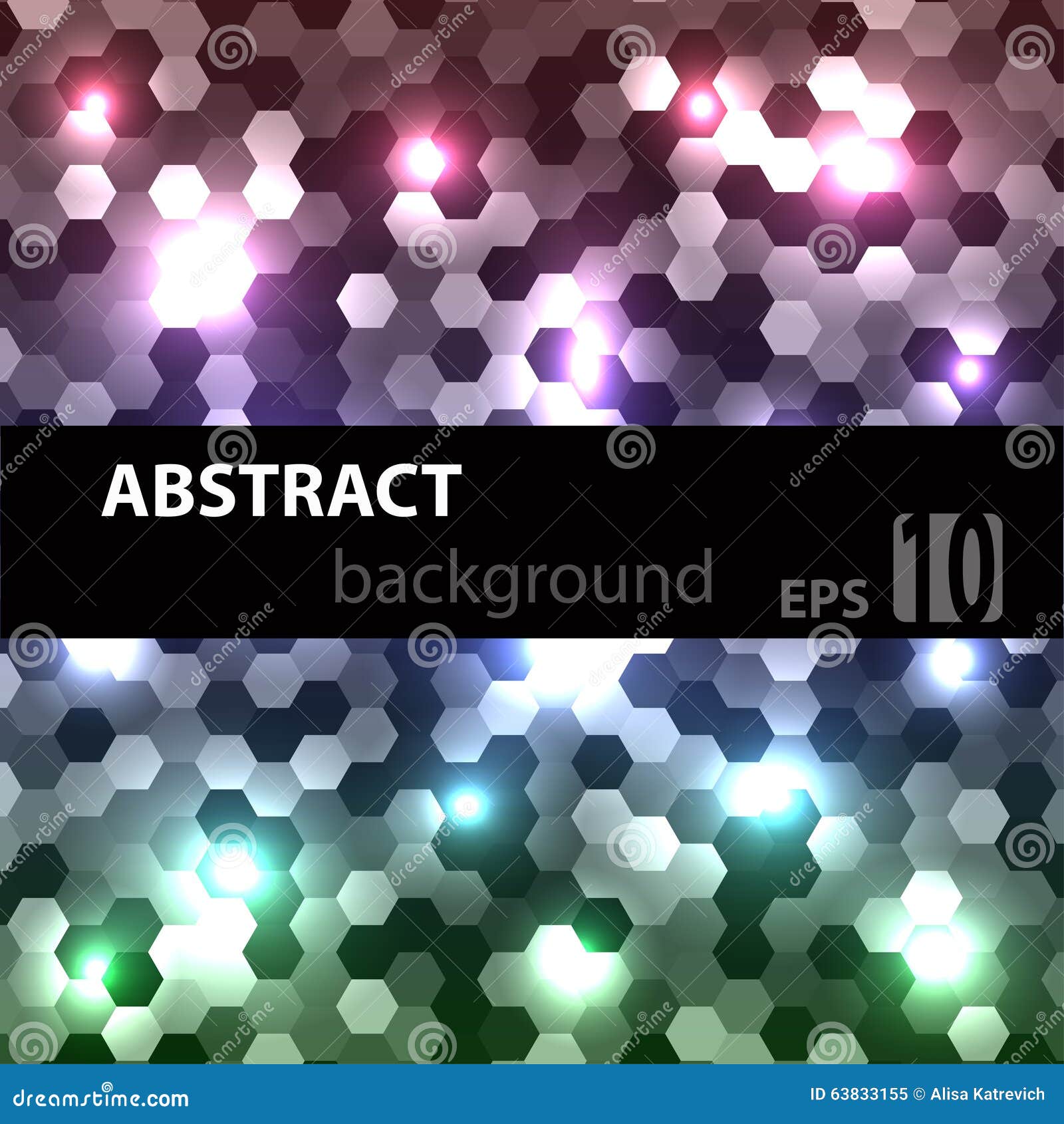 Blue Abstract Techno Background with Hexagons Stock Vector ...