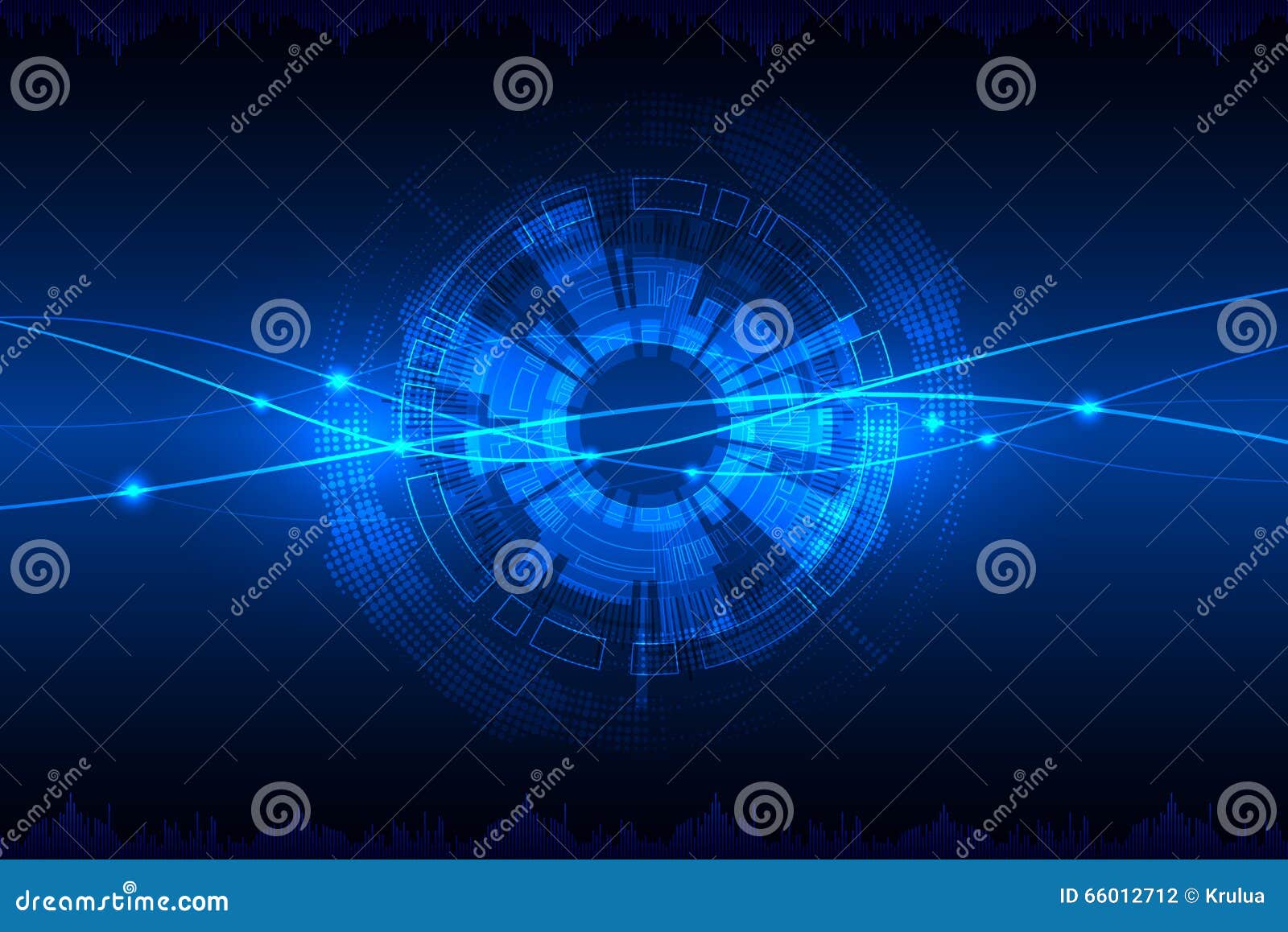 Blue Abstract Technological Background with Various Technological ...