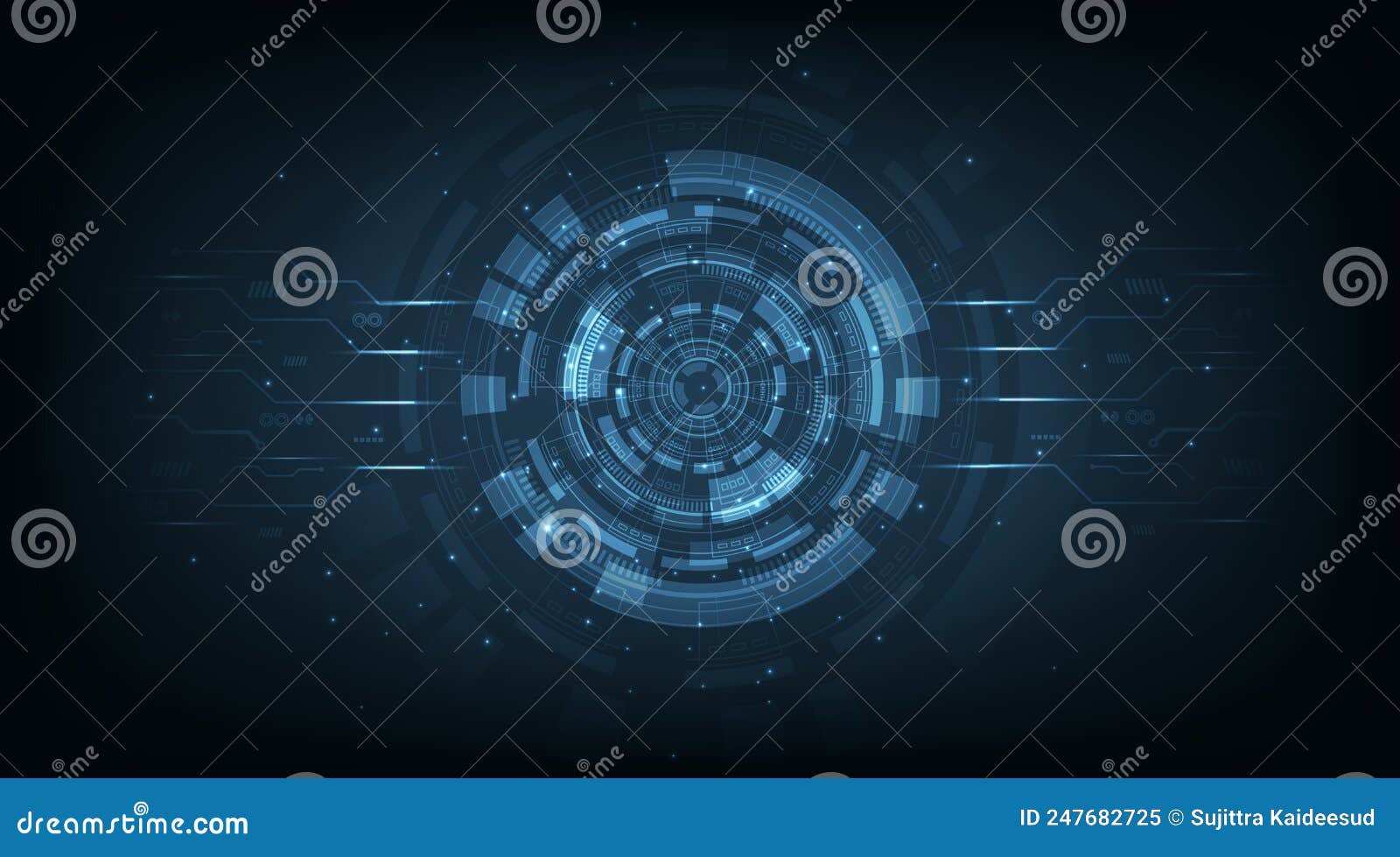 Blue Abstract Technology Background Concept Stock Vector - Illustration ...