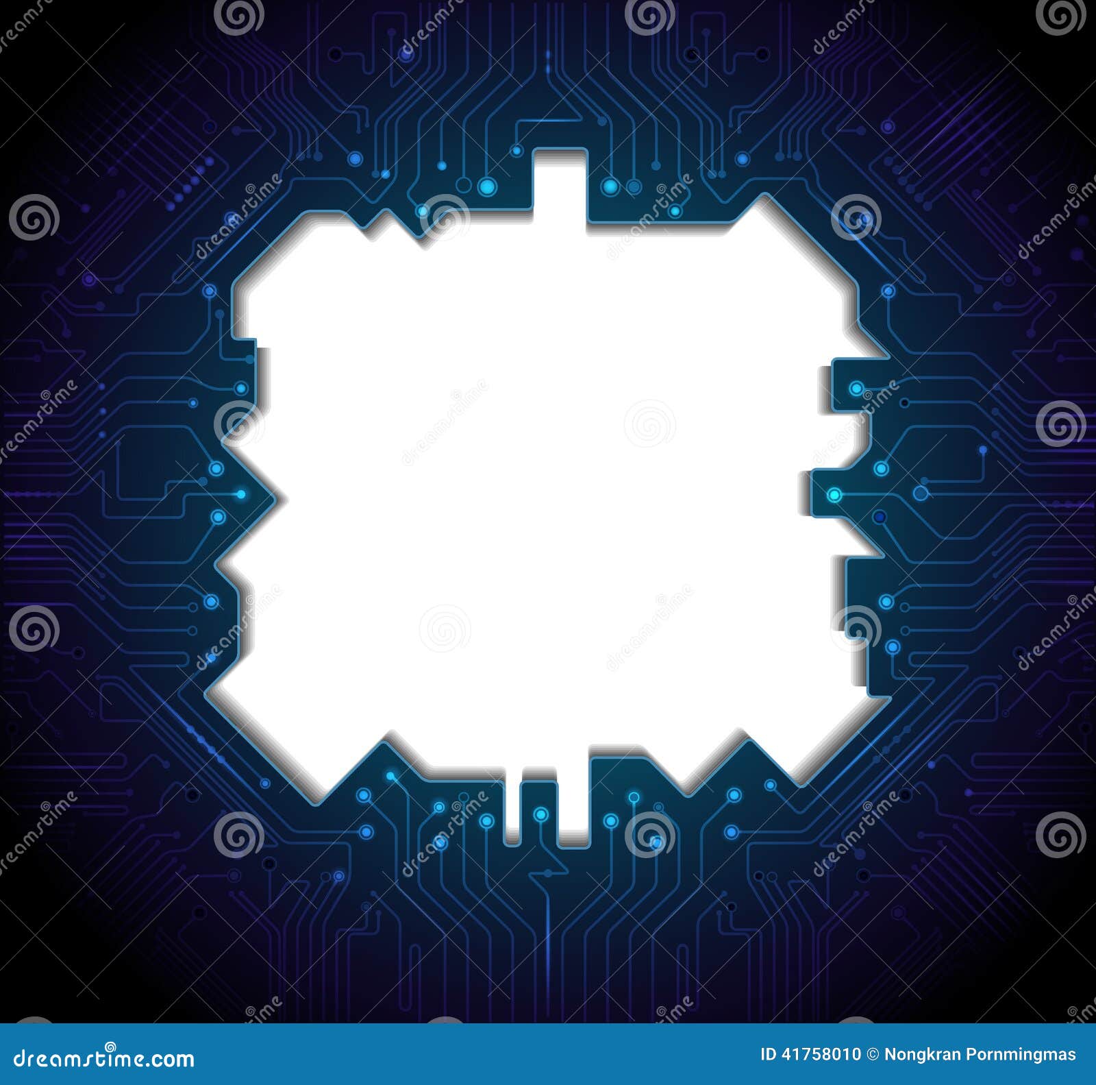 Blue Abstract Technology Circuit Background Stock Vector - Illustration ...