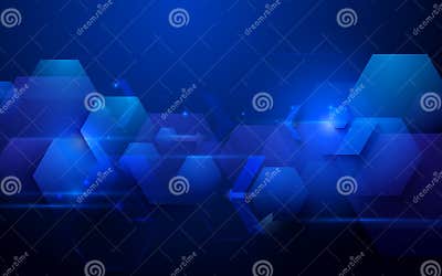 Blue Abstract Technology Digital Hi Tech Concept Background. Stock ...