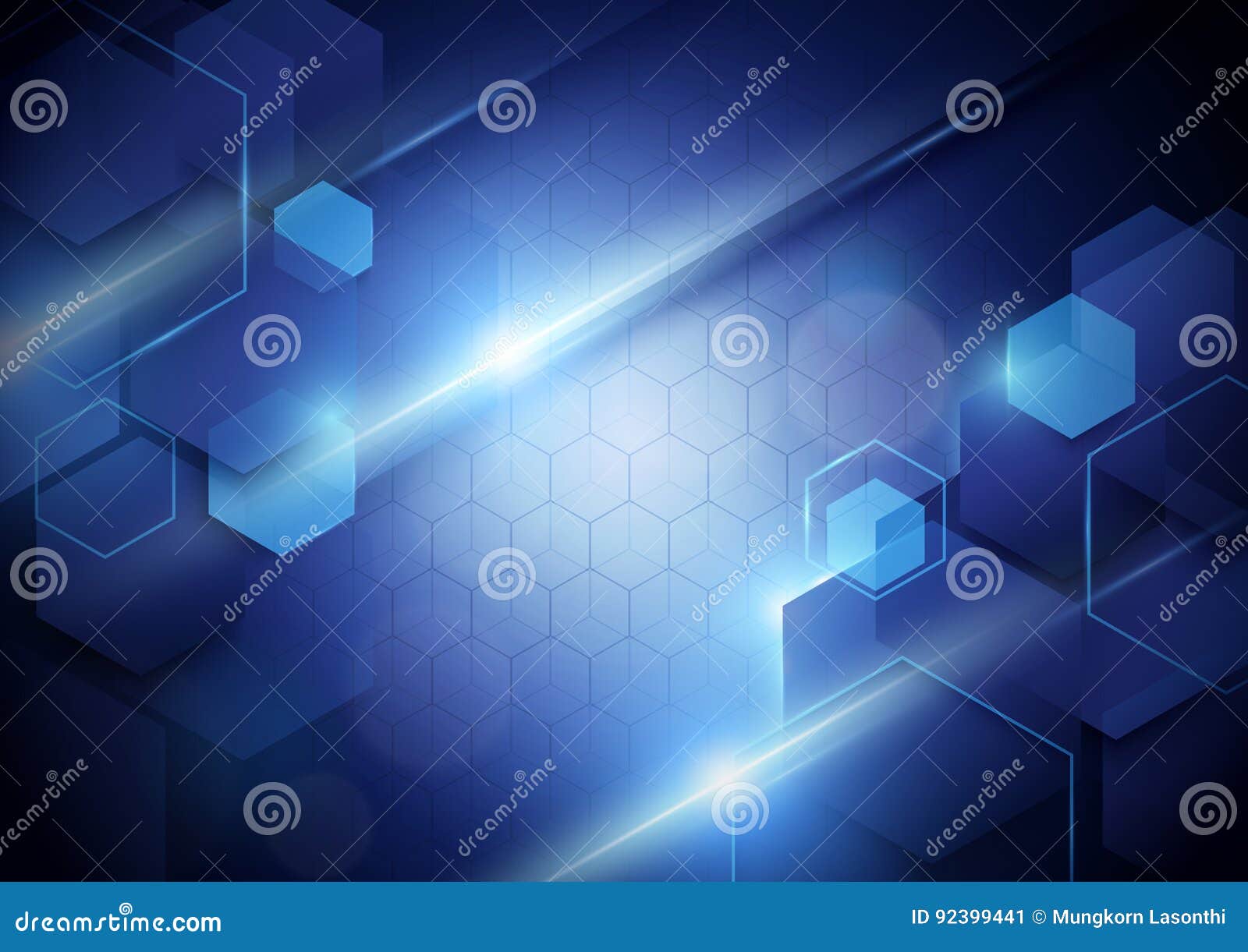 Blue Abstract Technology Digital Hi Tech Concept Background Stock ...