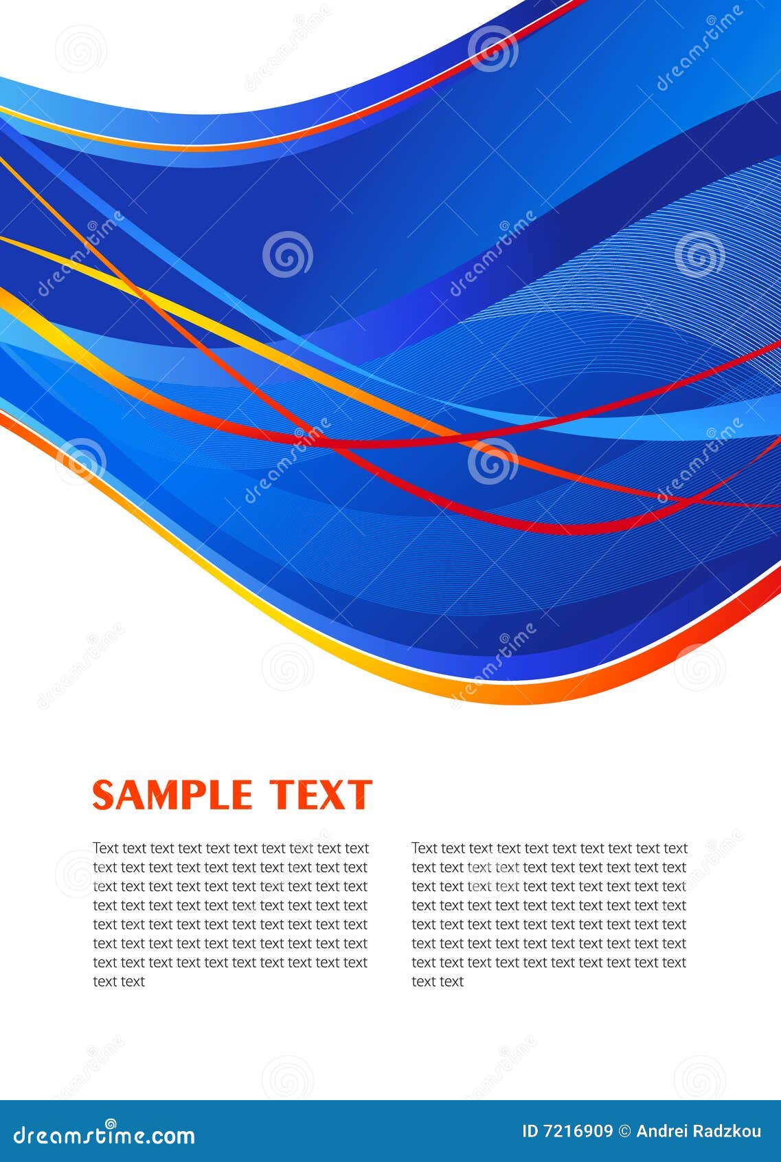 Blue abstract template stock vector. Illustration of abstract - 7216909