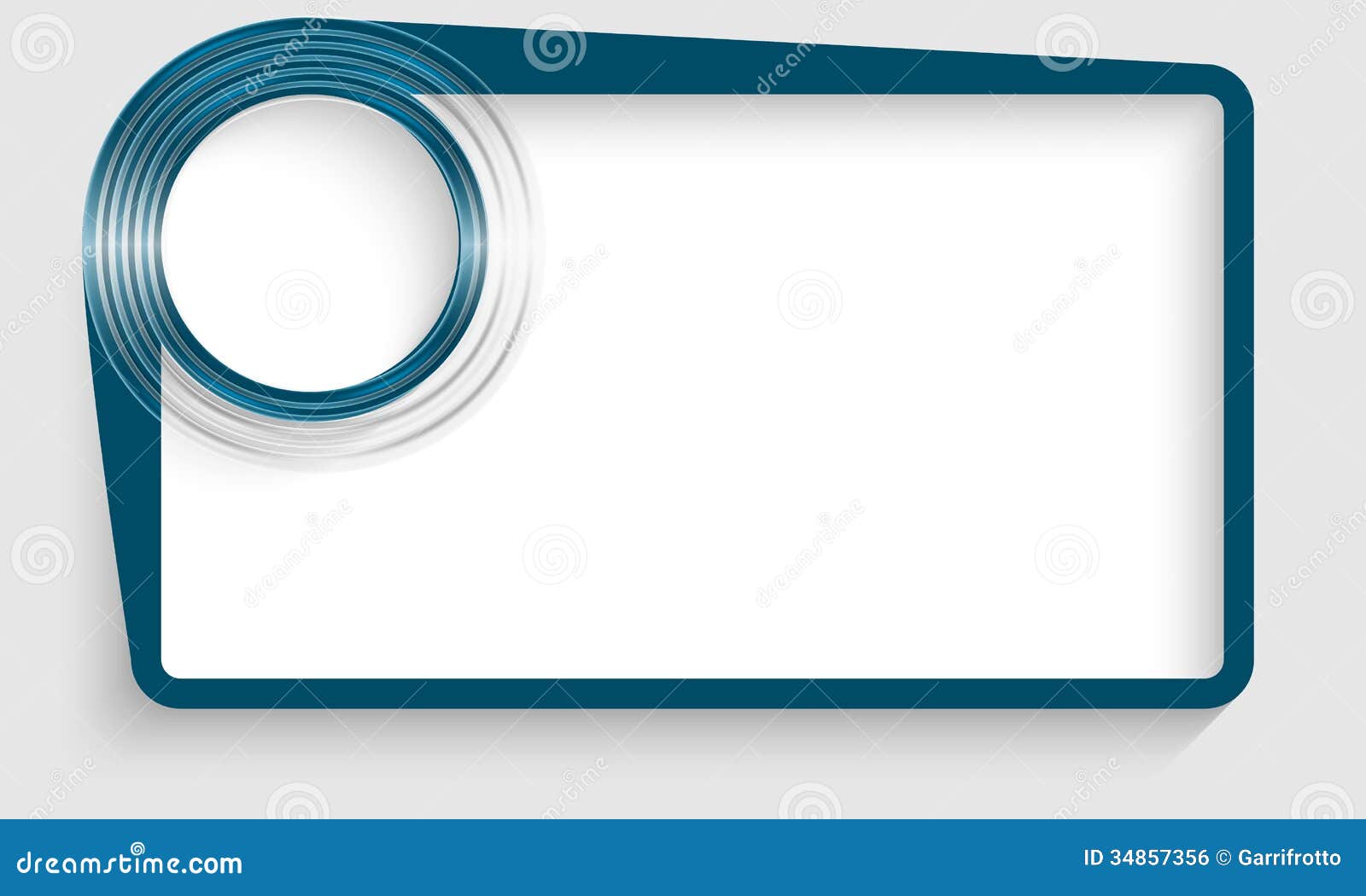 Blue abstract text frame stock vector. Illustration of empty - 34857356
