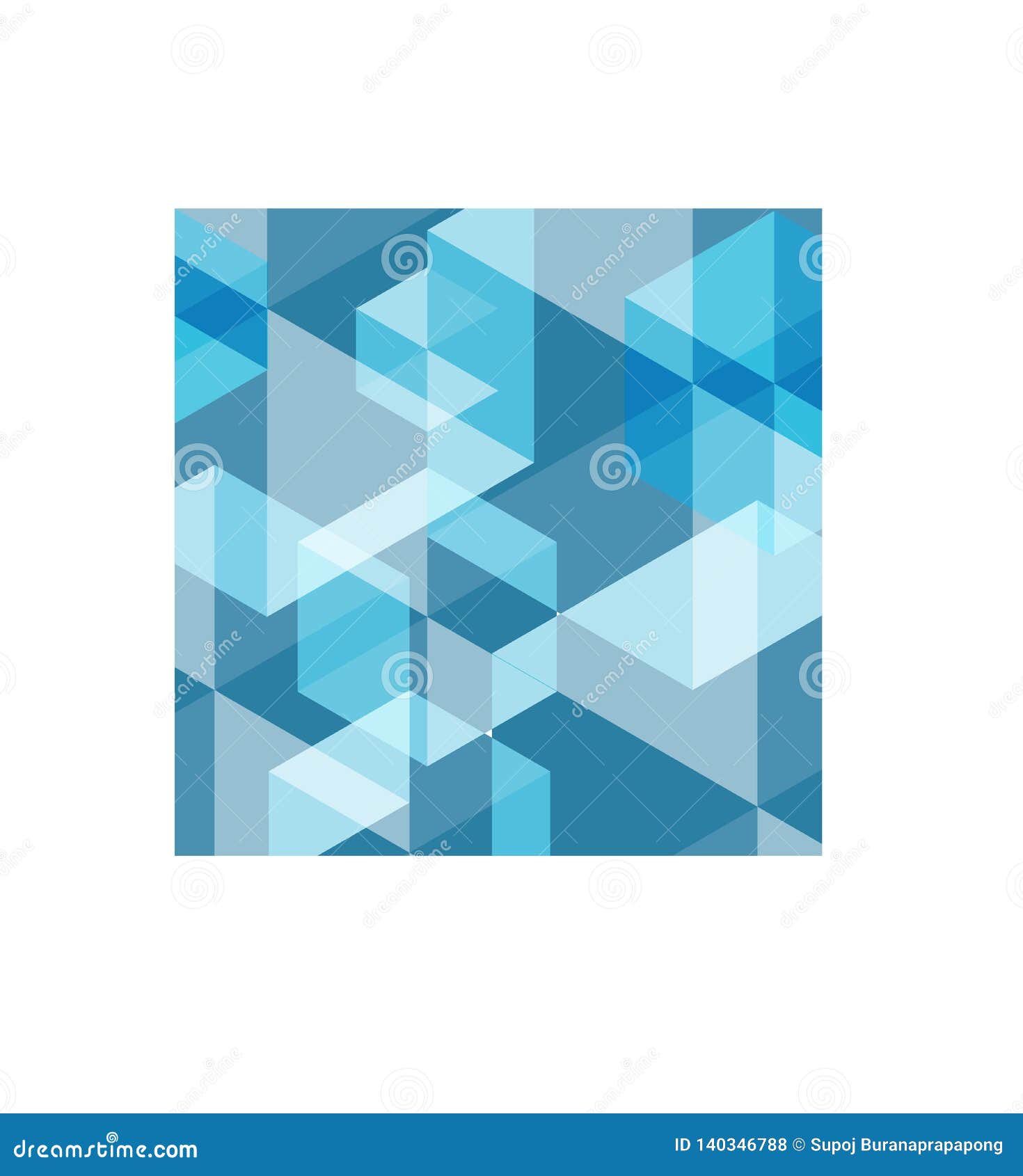 Blue Abstract Textured Background. Vector Mosaic Pattern for Backdrop ...