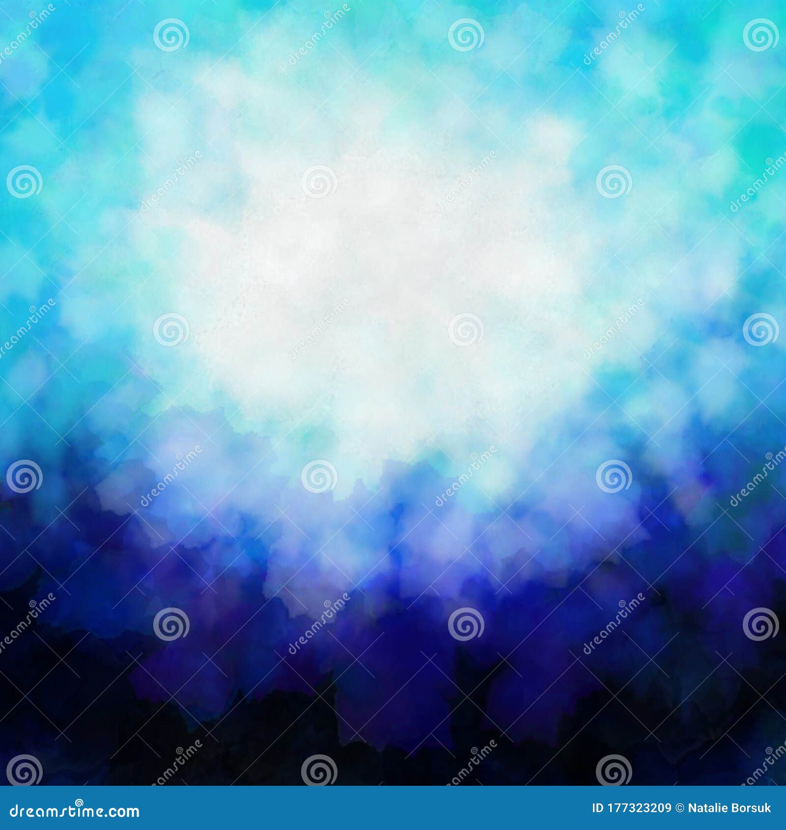 Blue Abstract Thunder Sky Illustration Stock Illustration ...