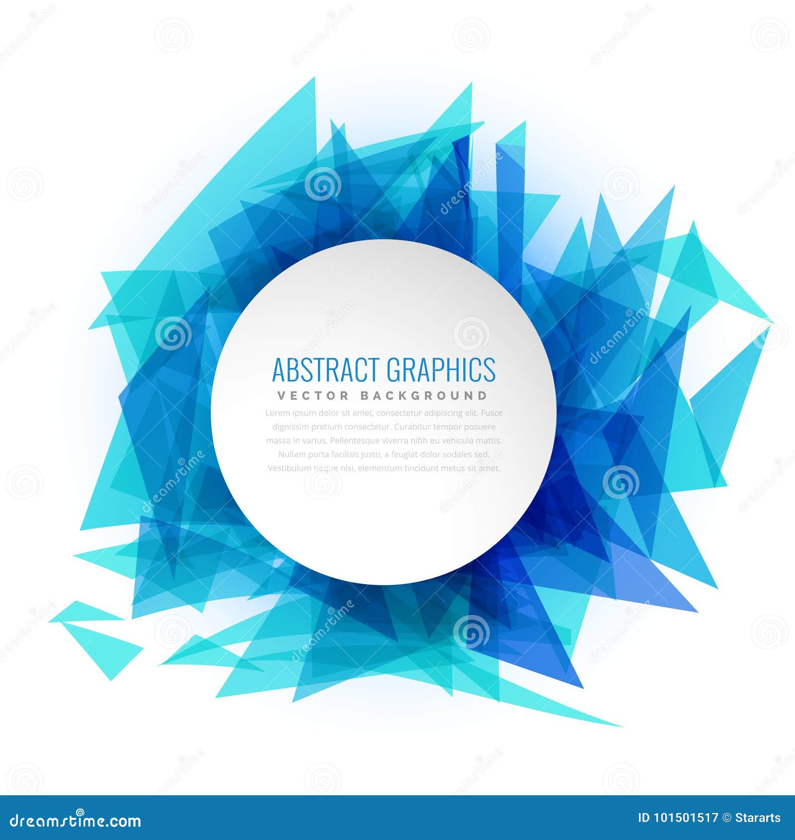 Blue Abstract Triangle Background Frame Stock Vector - Illustration of ...