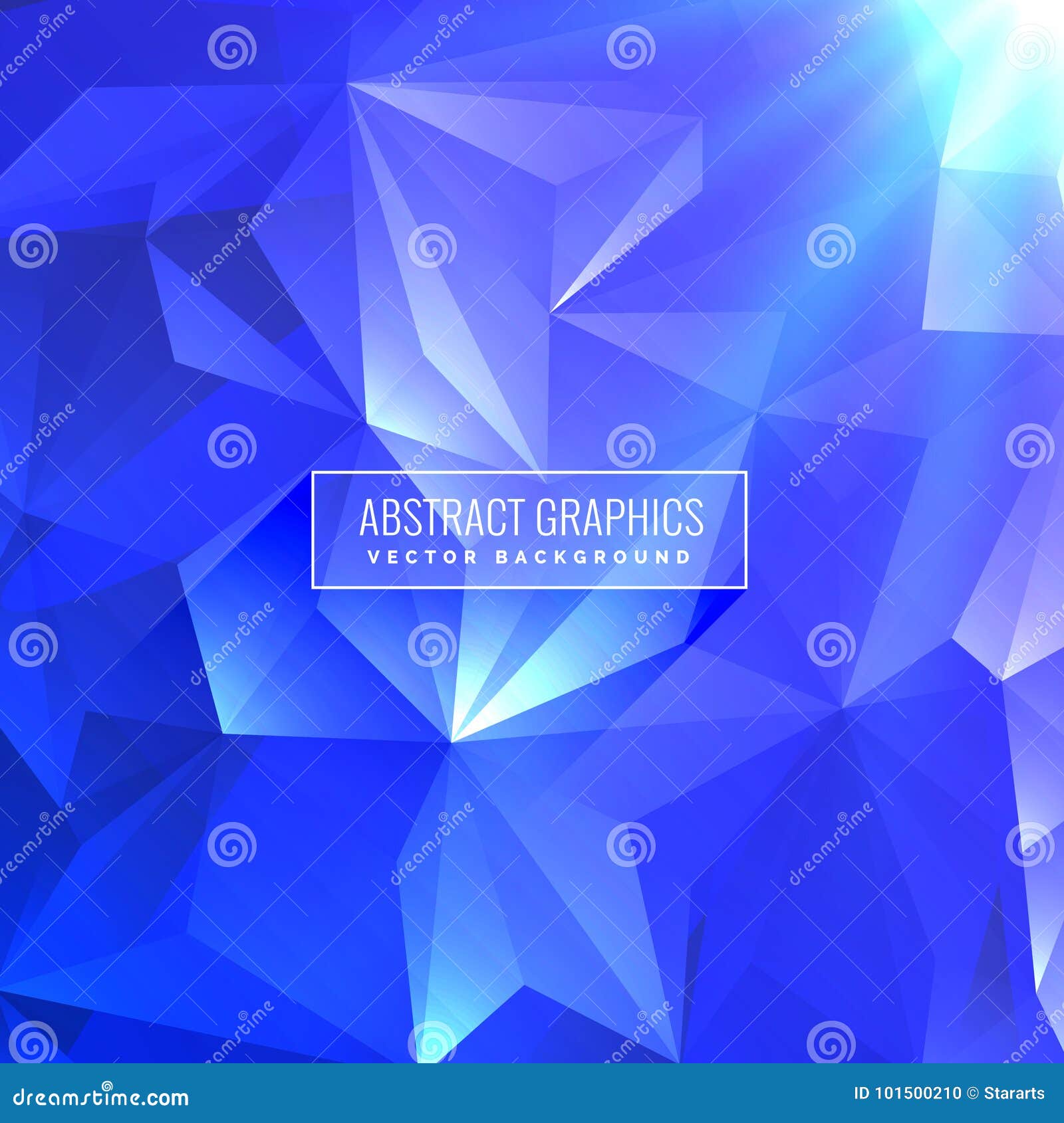 Blue Abstract Triangle Low Poly Background Design Stock Vector ...