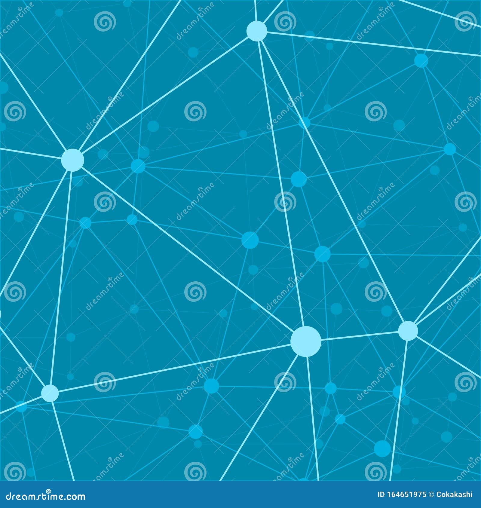 Blue Abstract Triangle Network Background Vector, Flat Design, Digital ...