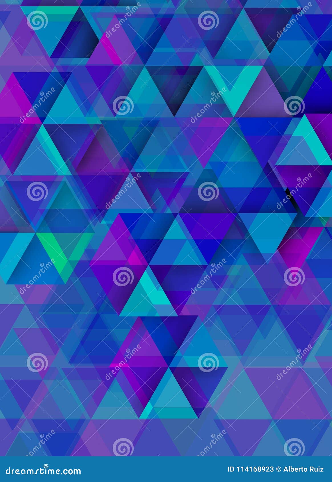 Blue Abstract with Triangles and Shadows.1 Stock Illustration ...