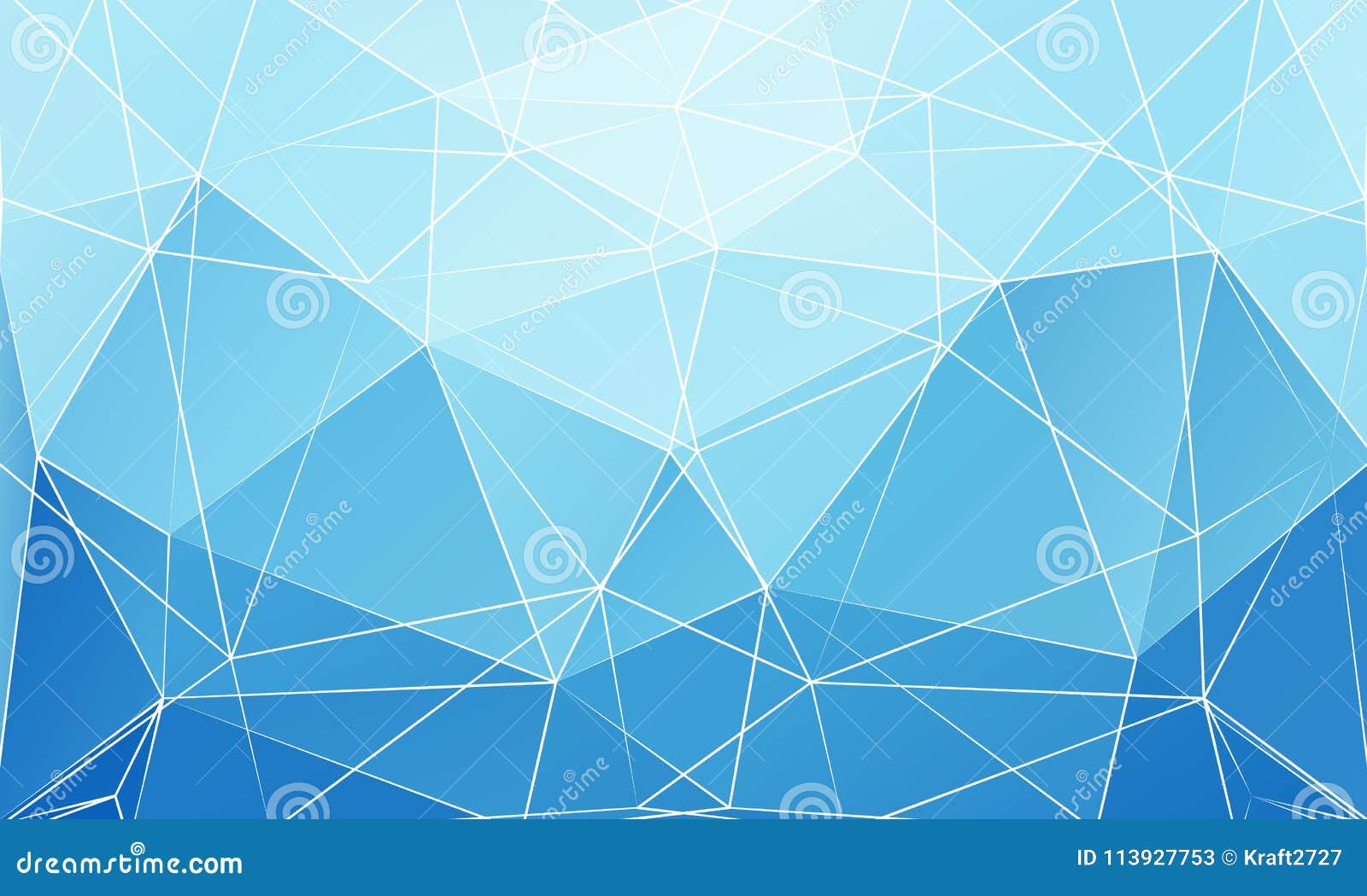 Blue Abstract Triangular Background Stock Vector - Illustration of poly ...