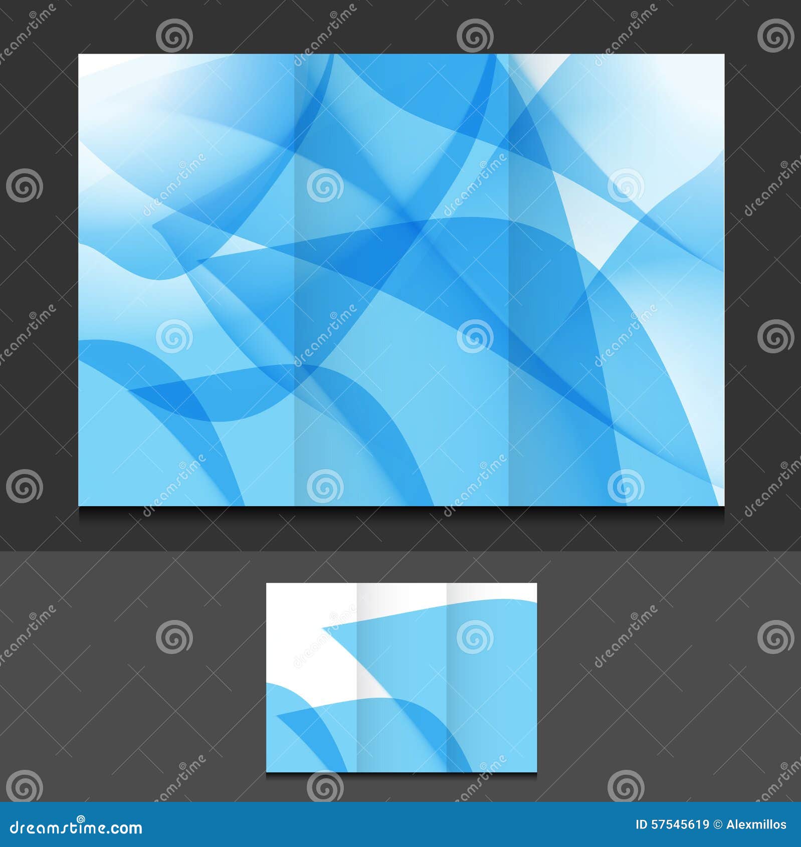 Blue Abstract Trifold Template Illustration Stock Illustration ...