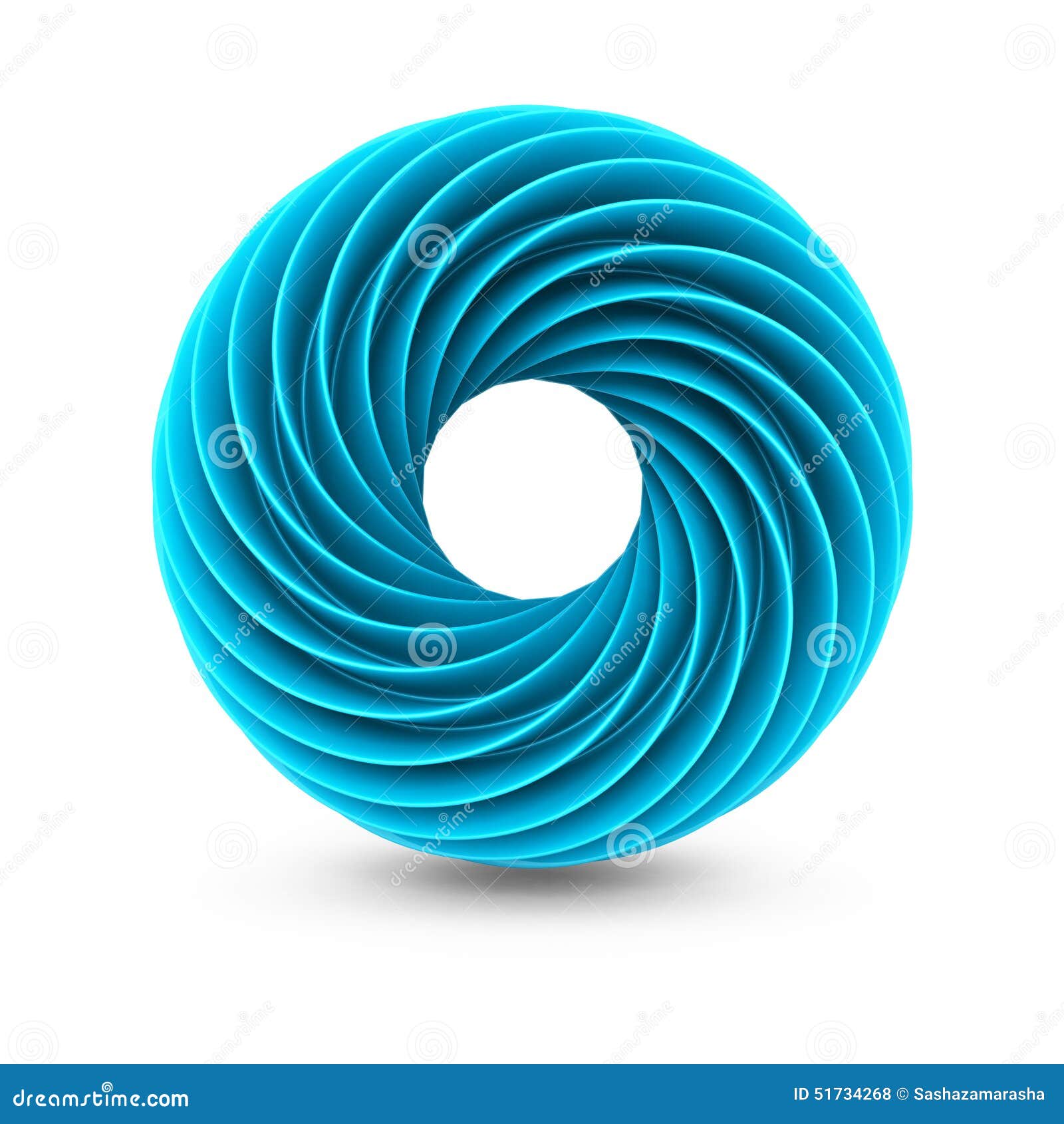 Blue Abstract Twisted Design Object Stock Illustration - Illustration ...