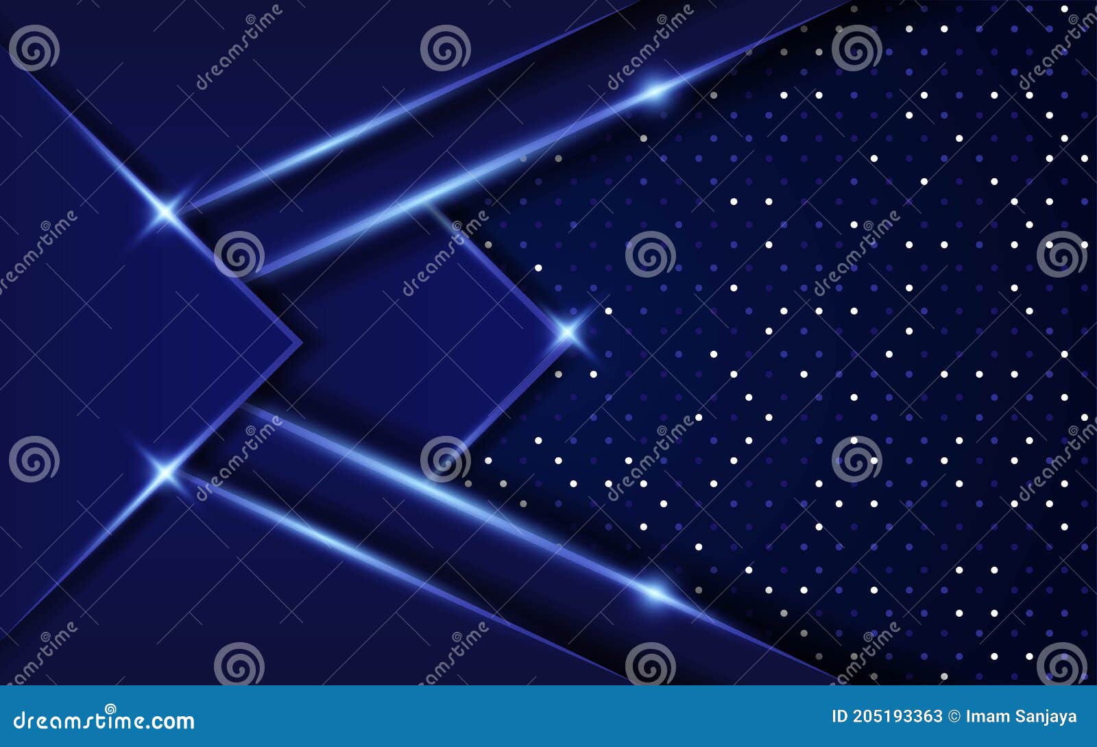 Blue Abstract Vector Background in Dots Texture, Vector Illustration ...