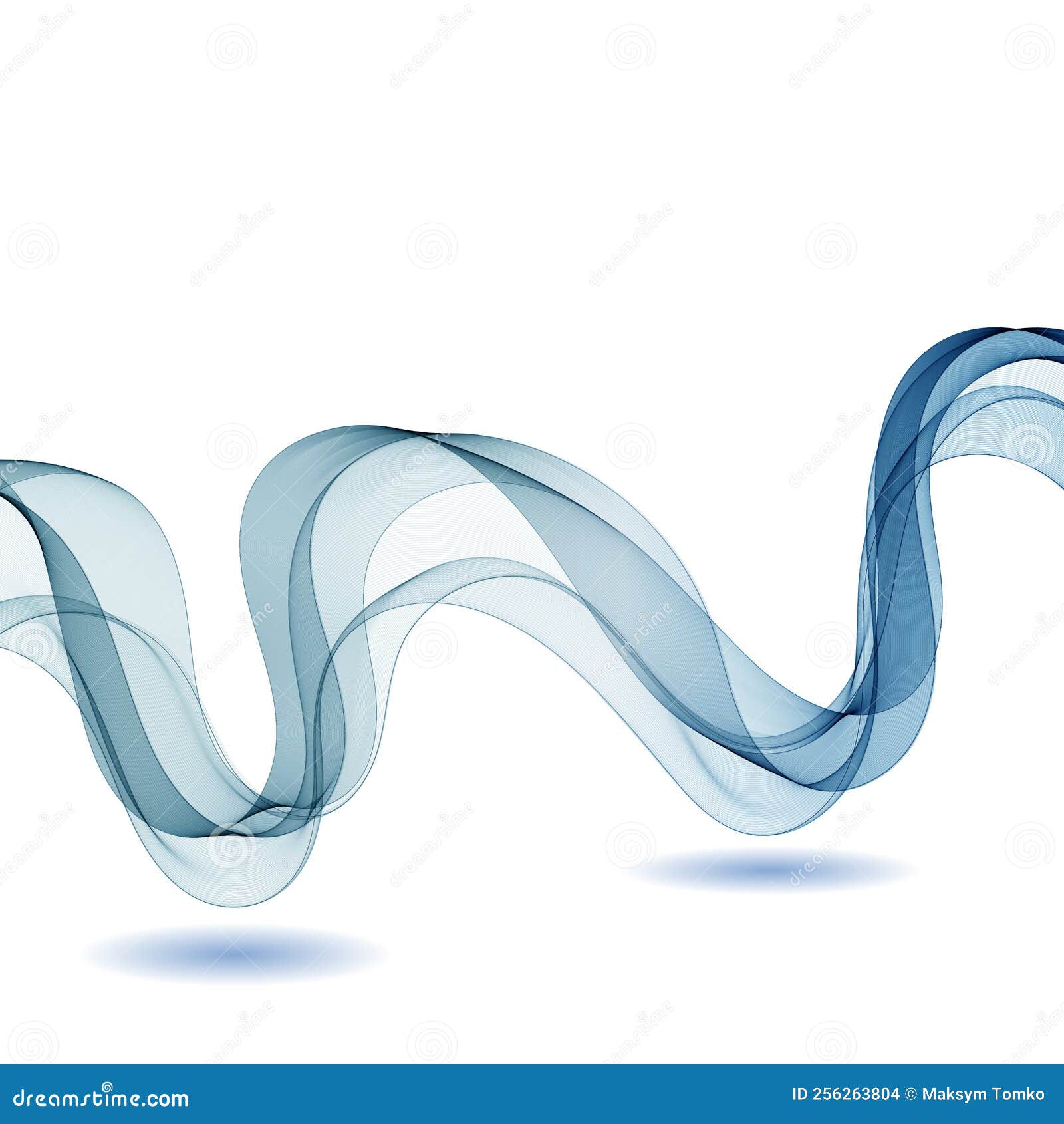 Blue Abstract Vector Wave. Design Element. Presentation Template. Eps ...