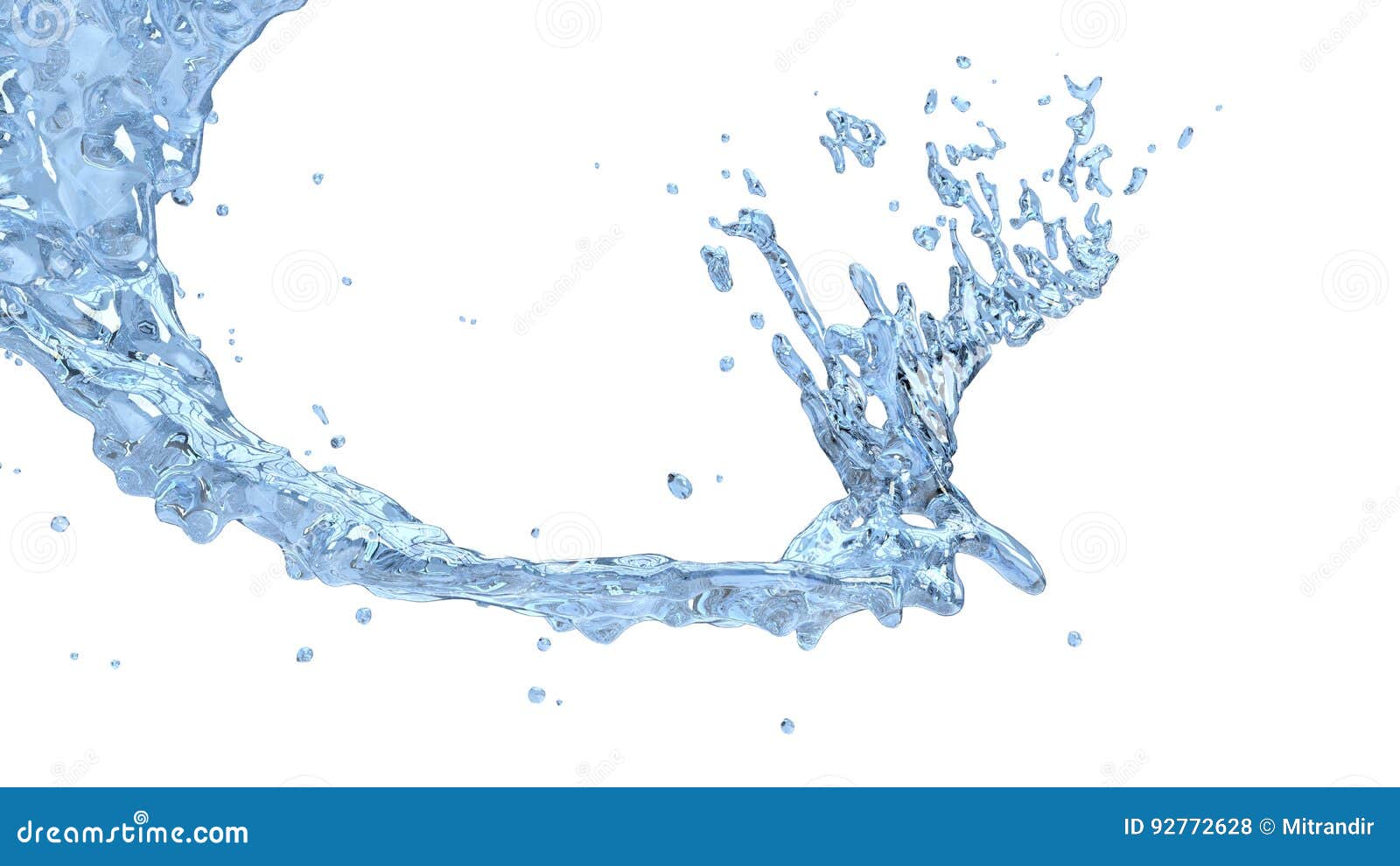 Blue abstract water splash stock photo. Image of fresh - 92772628