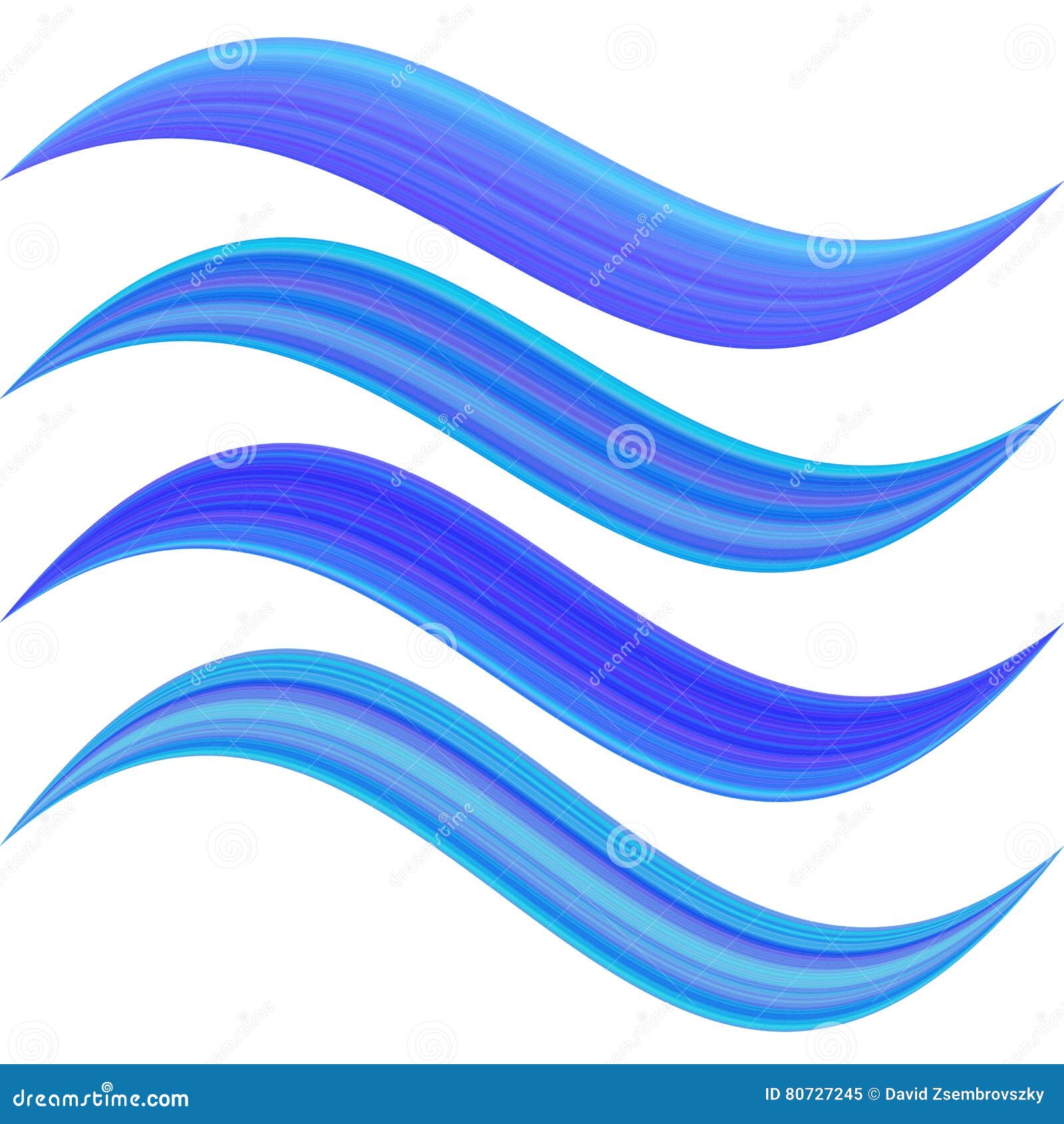 Blue Abstract Water Symbol Element Design Set Stock Vector ...