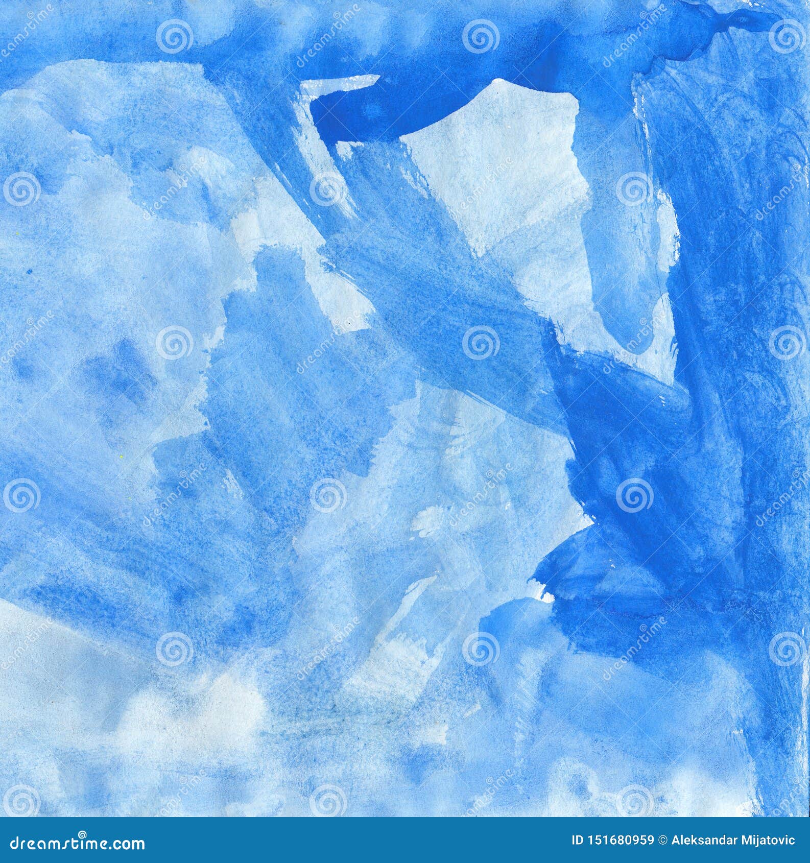 Blue Abstract Watercolor Background Stock Image - Image of paper ...
