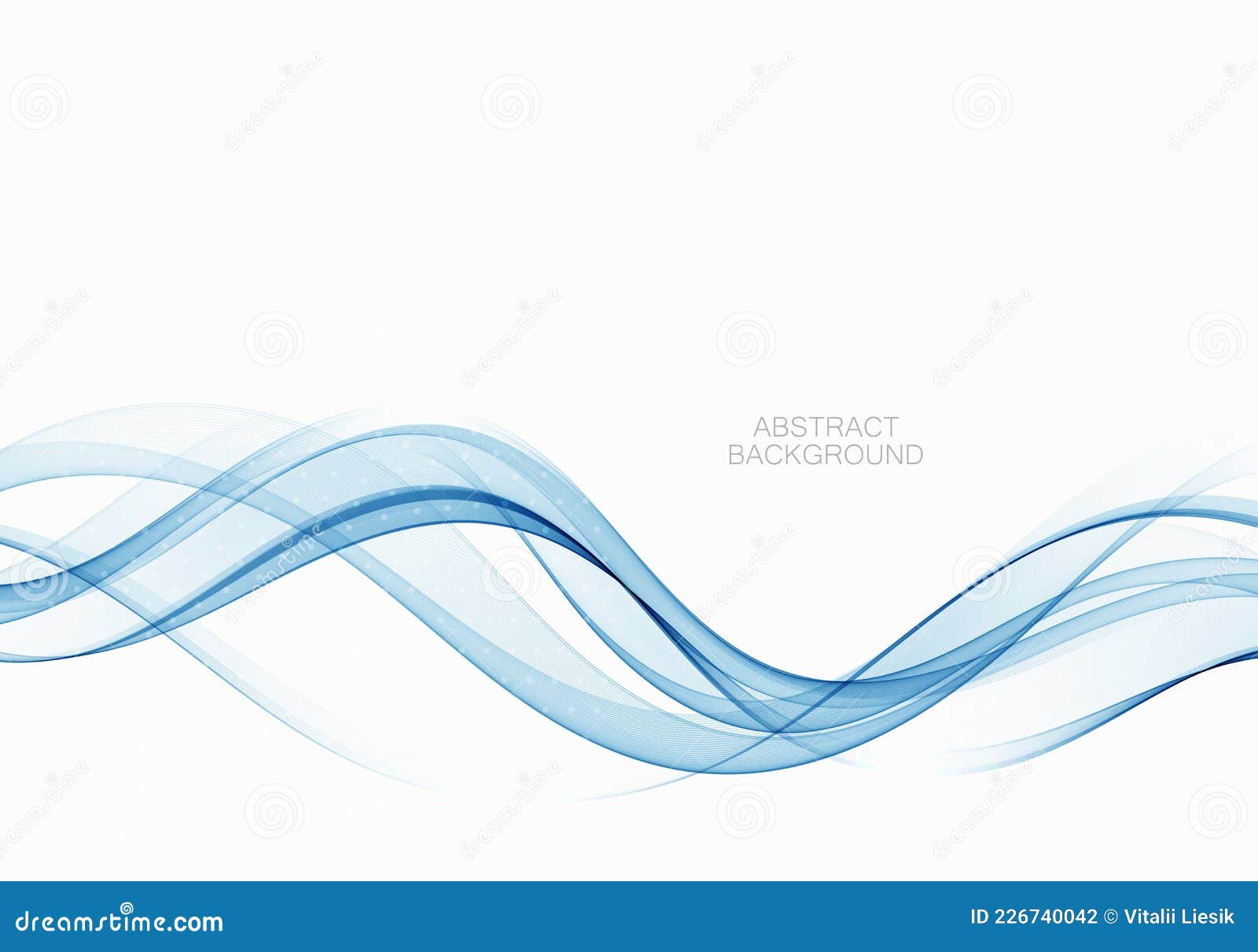 Blue Abstract Wave. Abstract Vector Background Wave Stock Photo - Image ...