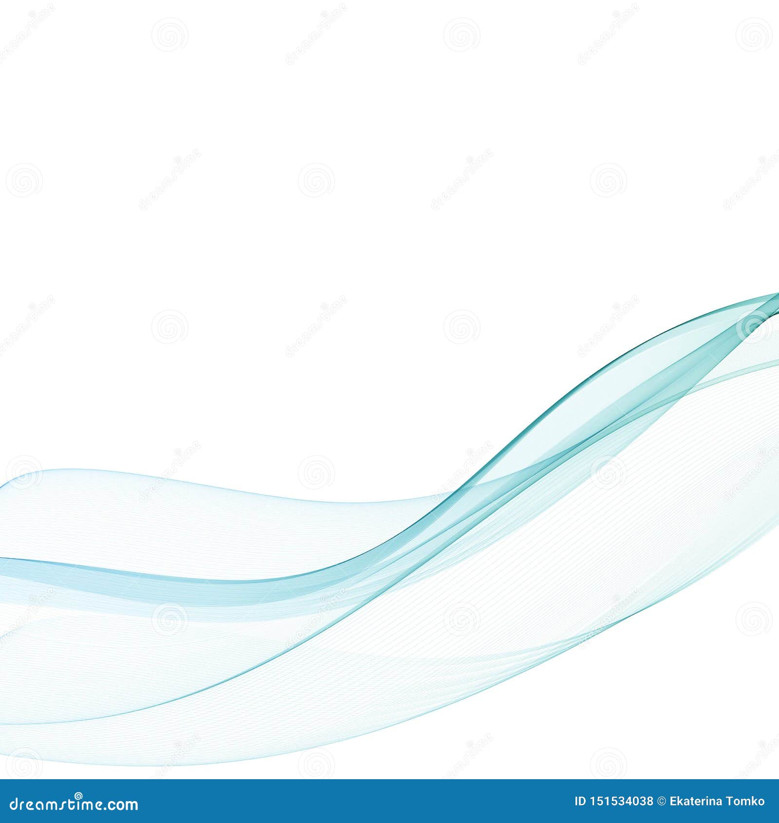 Blue Abstract Wave. Curved Lines. Vector Background Eps 10 Stock Vector ...