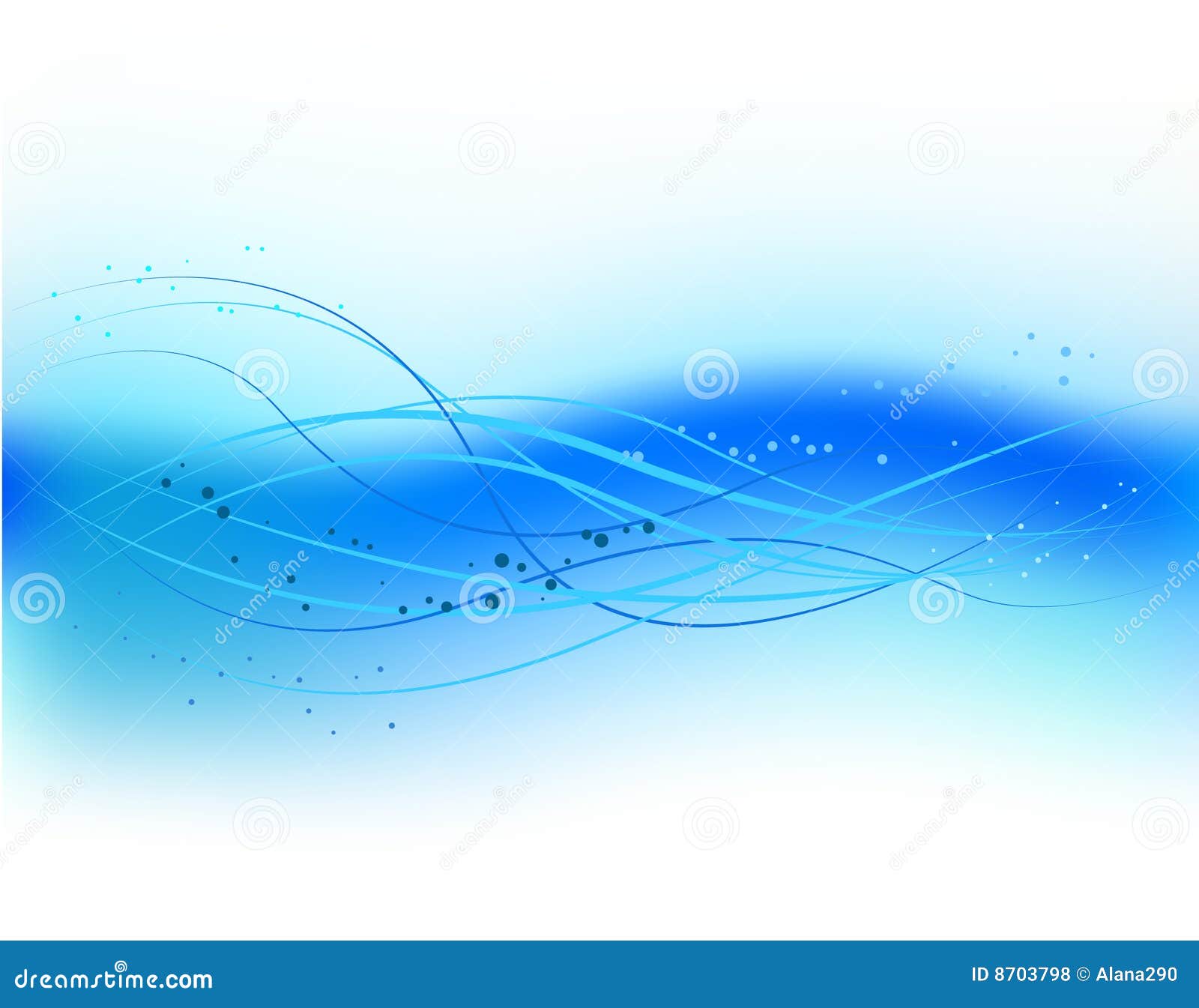 Blue abstract wave design stock vector. Illustration of press - 8703798
