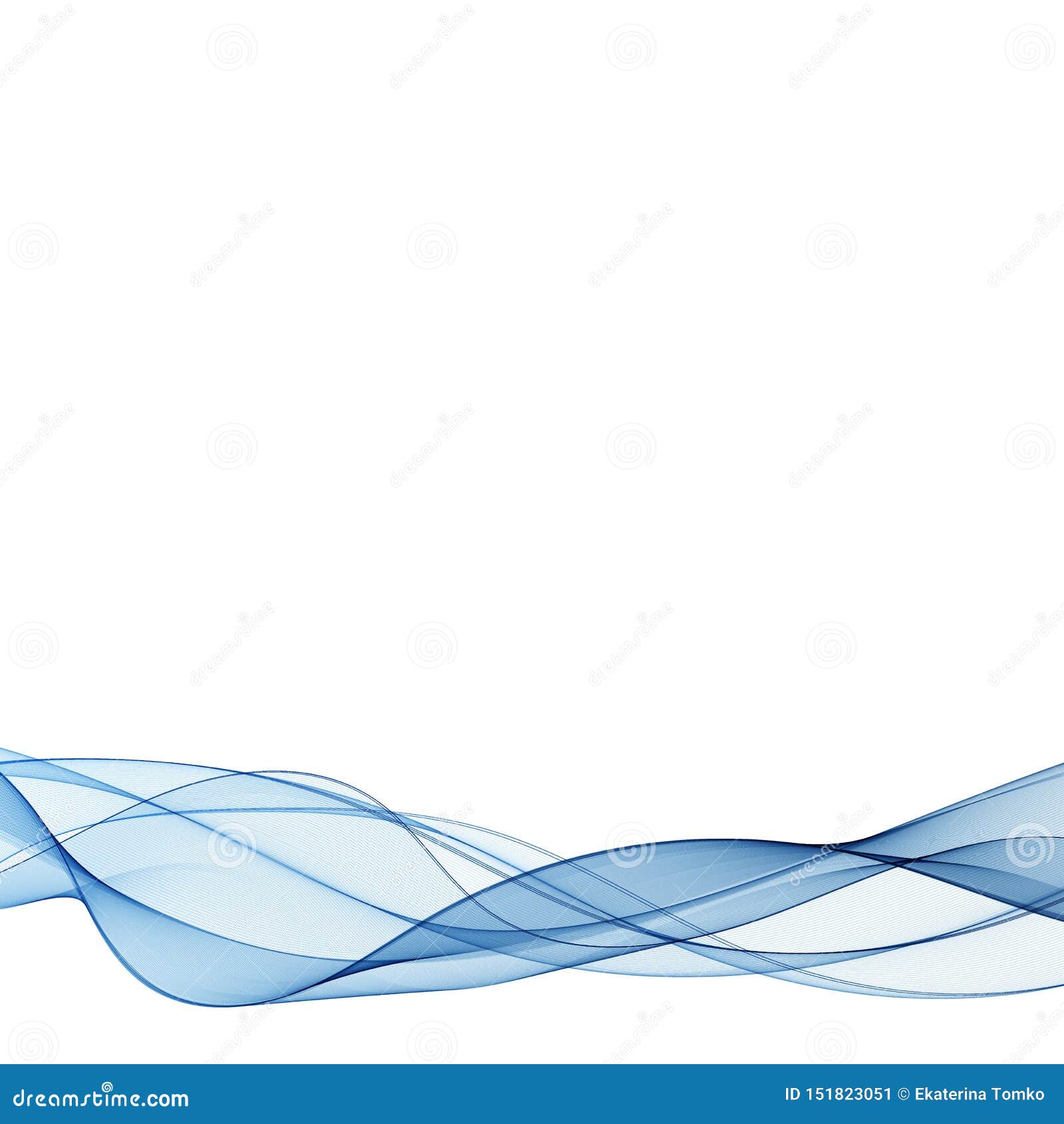 Blue Abstract Wave. Layout for Advertising, Presentation Template. Eps ...