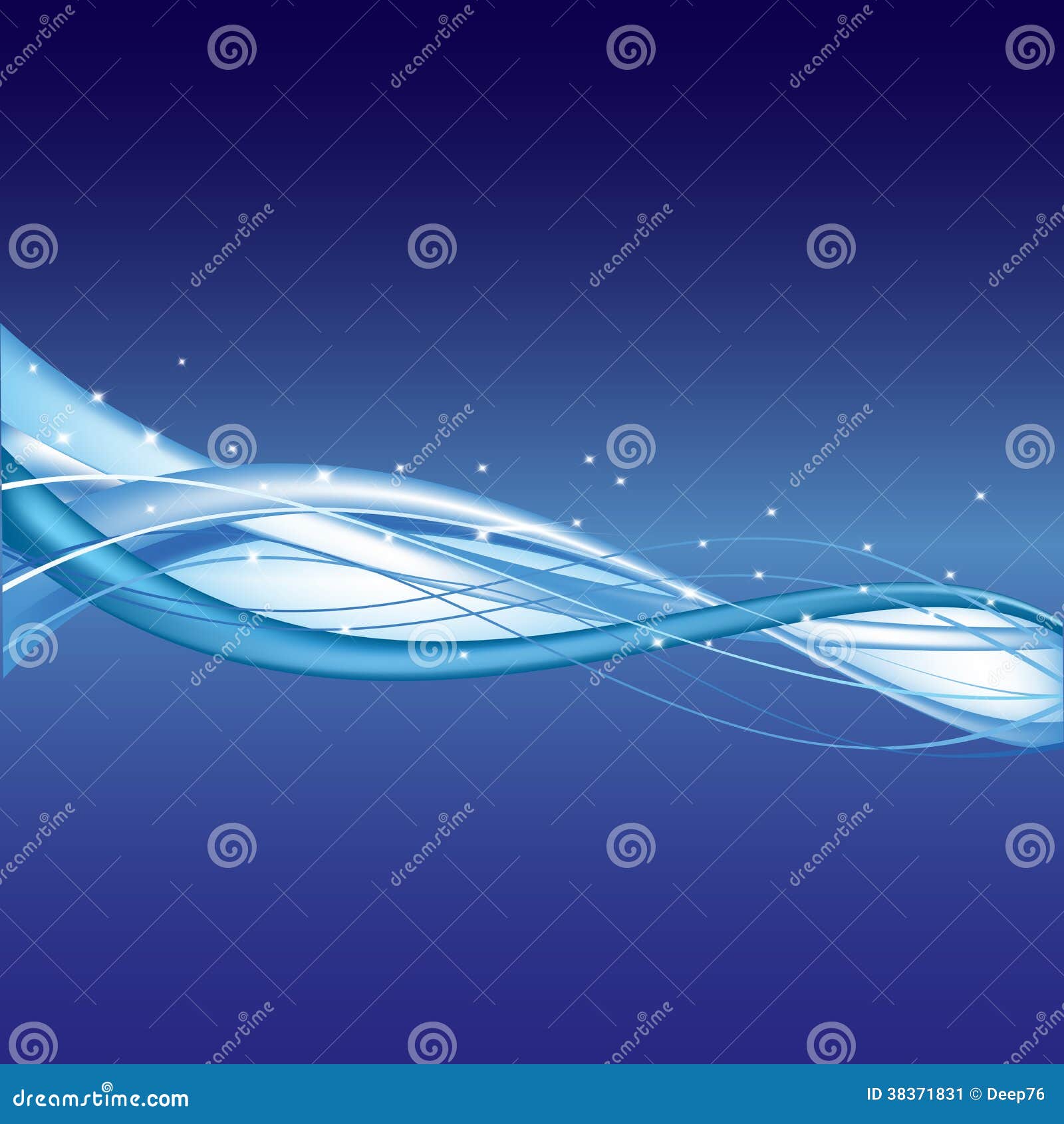 Blue Abstract Wave Line Background Stock Vector - Illustration of ...