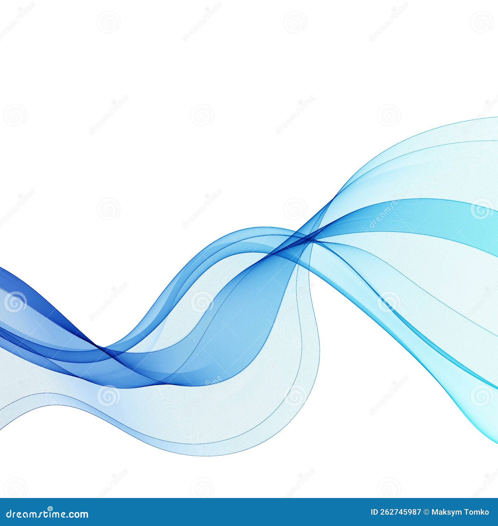 Blue Abstract Wave. Presentation Template. Layout for Advertising. Eps ...